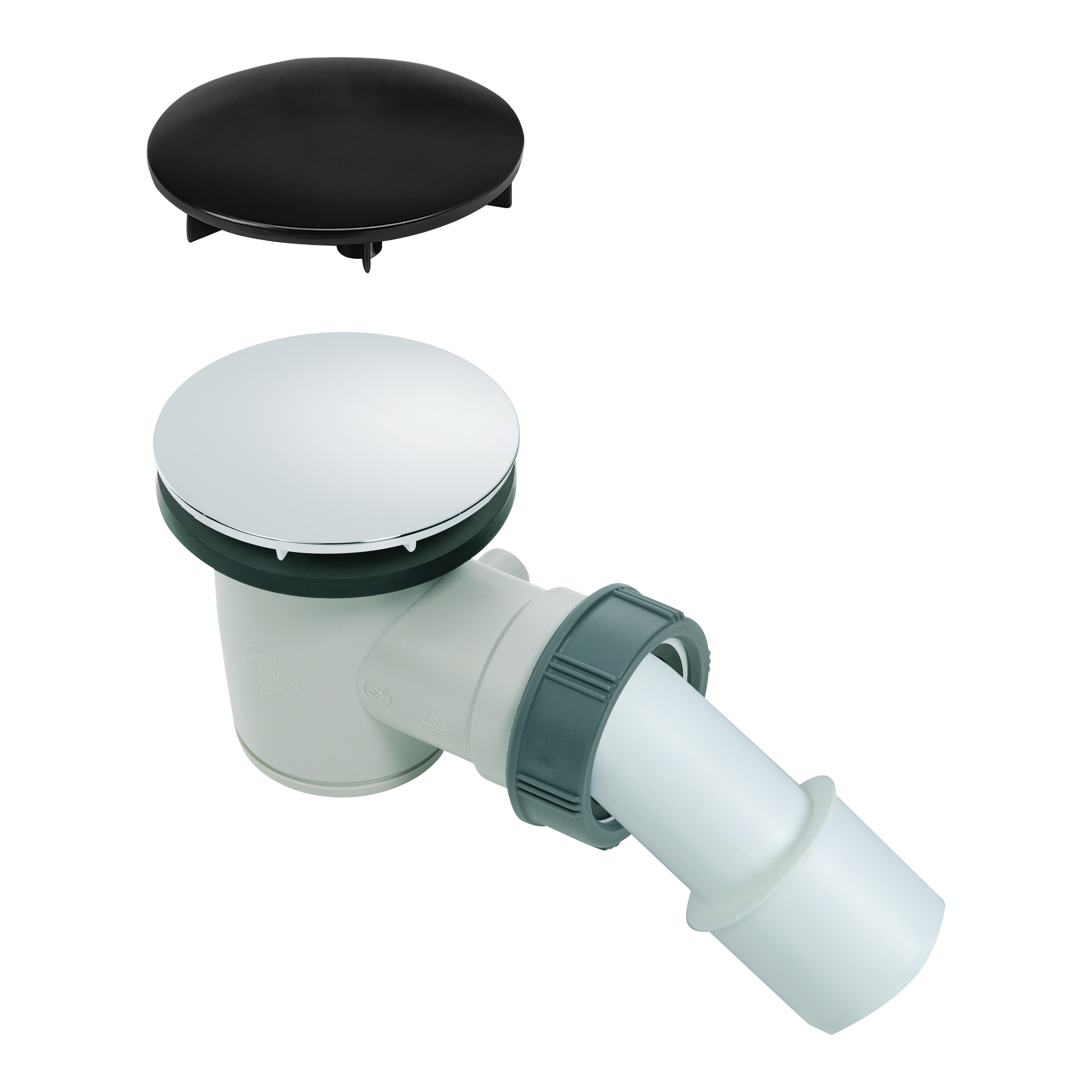 Syfon brodzika 50 mm chrom WIRQUIN - Leroy Merlin