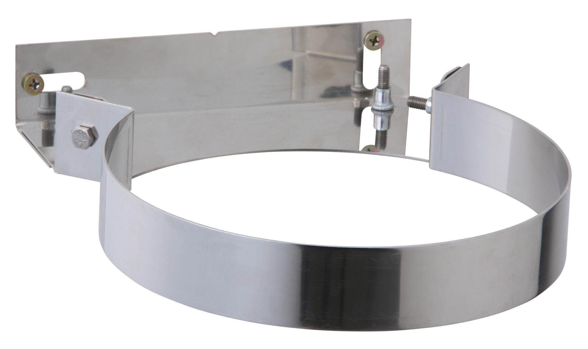 Bride murale réglable inox diamètre 200 mm pour conduit double paroi ...