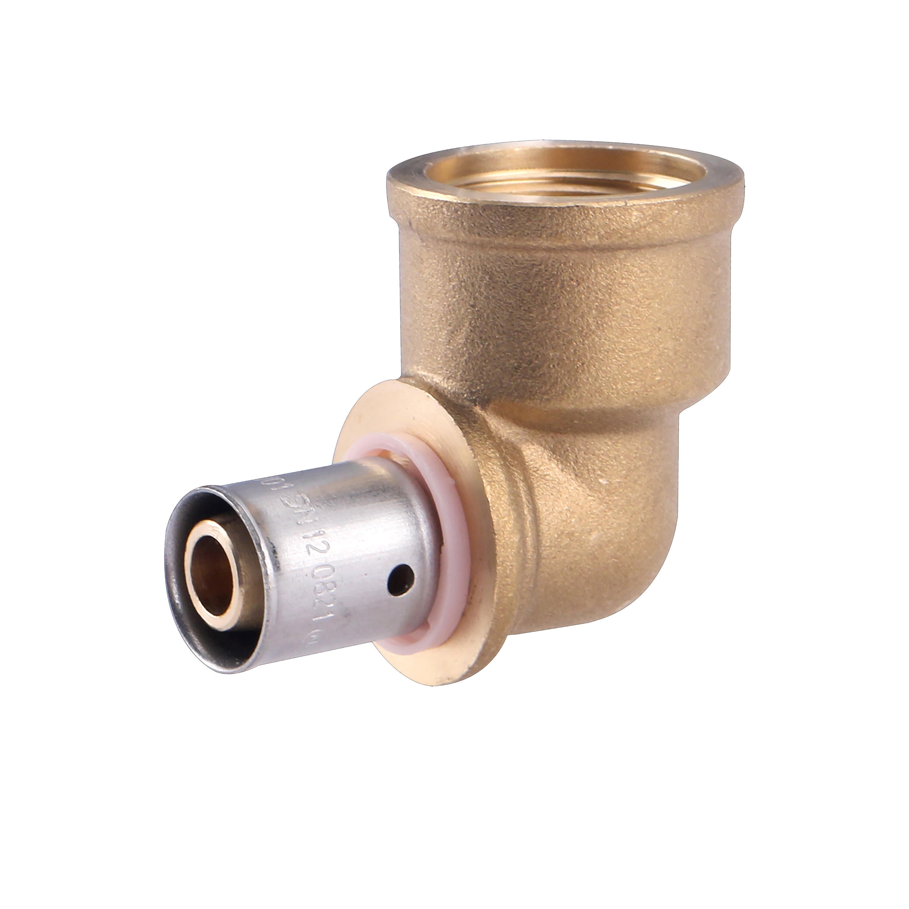 Raccord coude femelle F.15X21(1/2'') PER à sertir Diam.12 mm - (lot de 2) | Bricoman