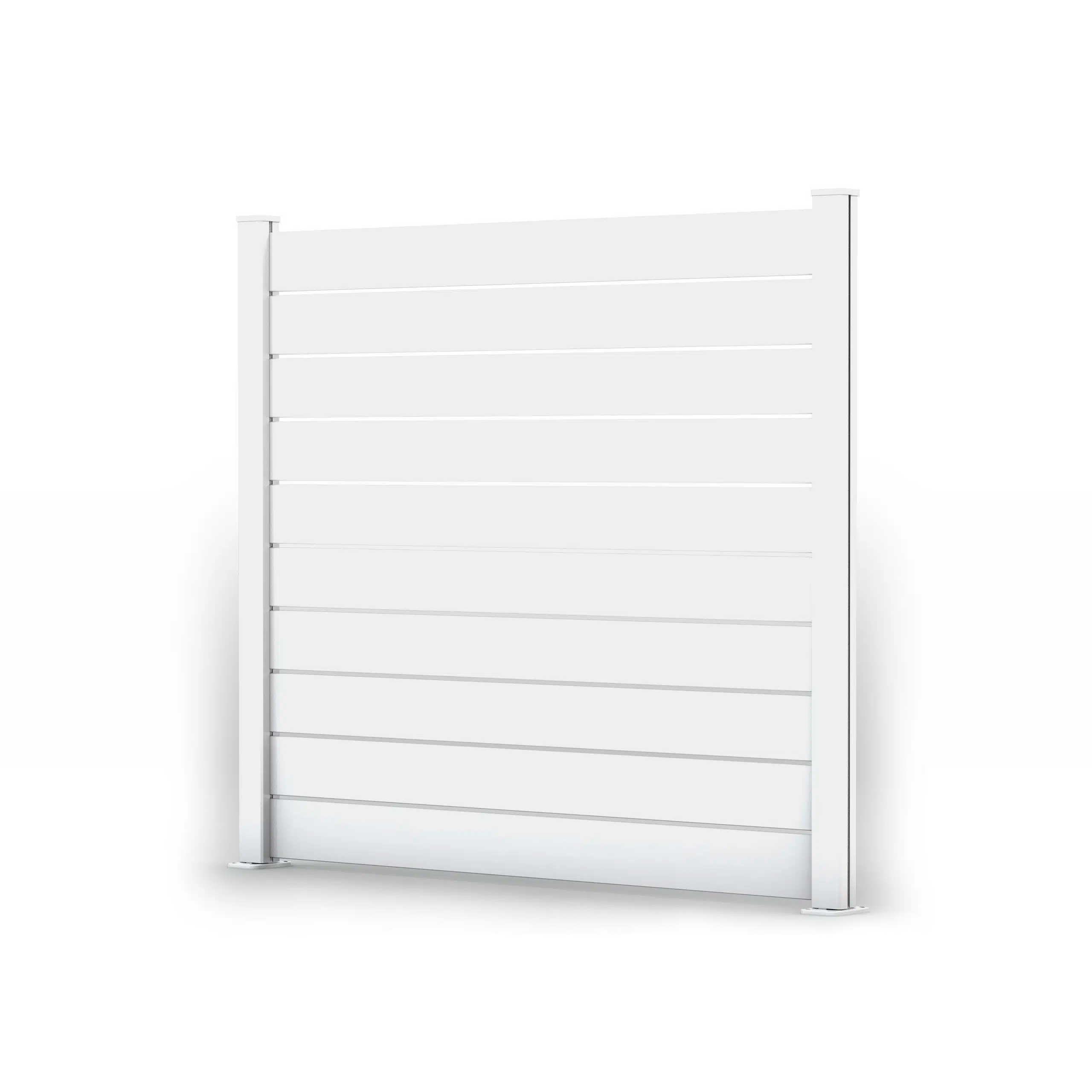 Pack de 6 lamas de aluminio blanco para valla de 177 x 15 x 2 cm ...