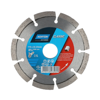 Disque diamant pour béton et béton armé Diam.115 mm - NORTON | Bricoman