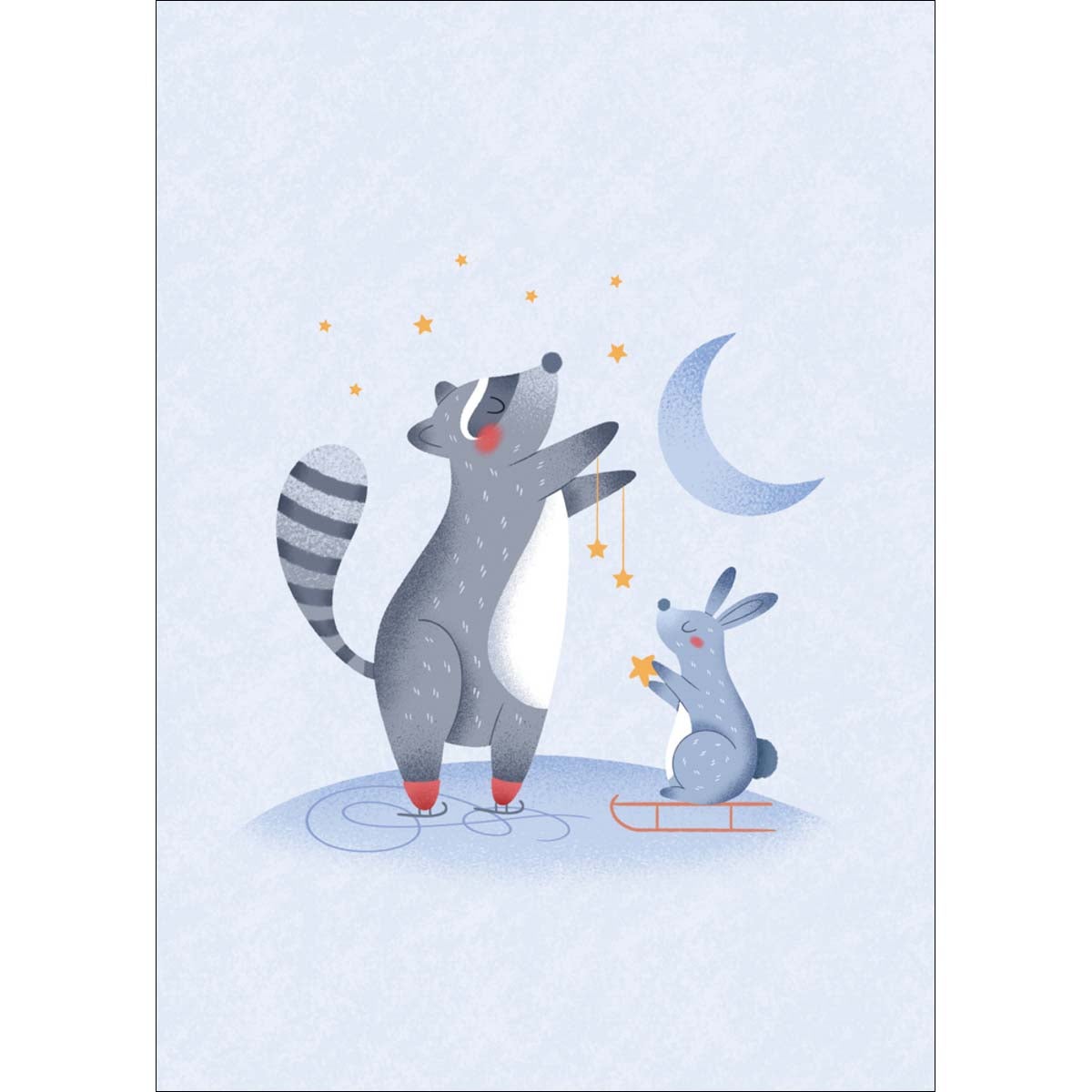 Affiche Raton laveur, assorti BLUE ART l.80 x H.60 cm | Leroy Merlin