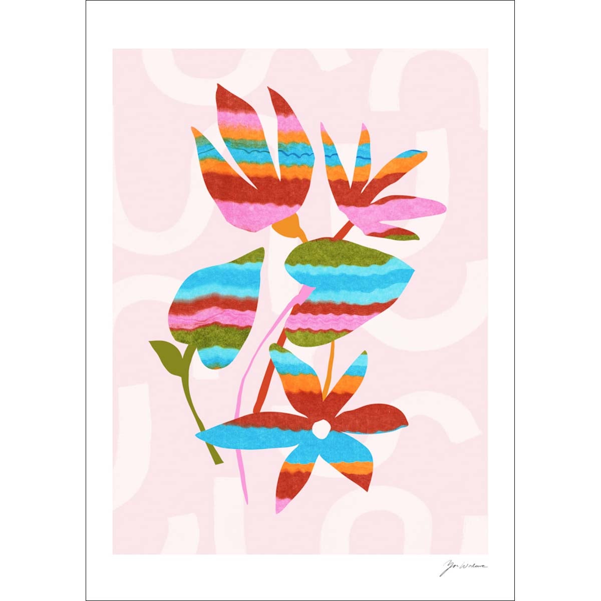 Affiche Flowers rainbow, assorti BLUE ART l.40 x H.30 cm | Leroy Merlin