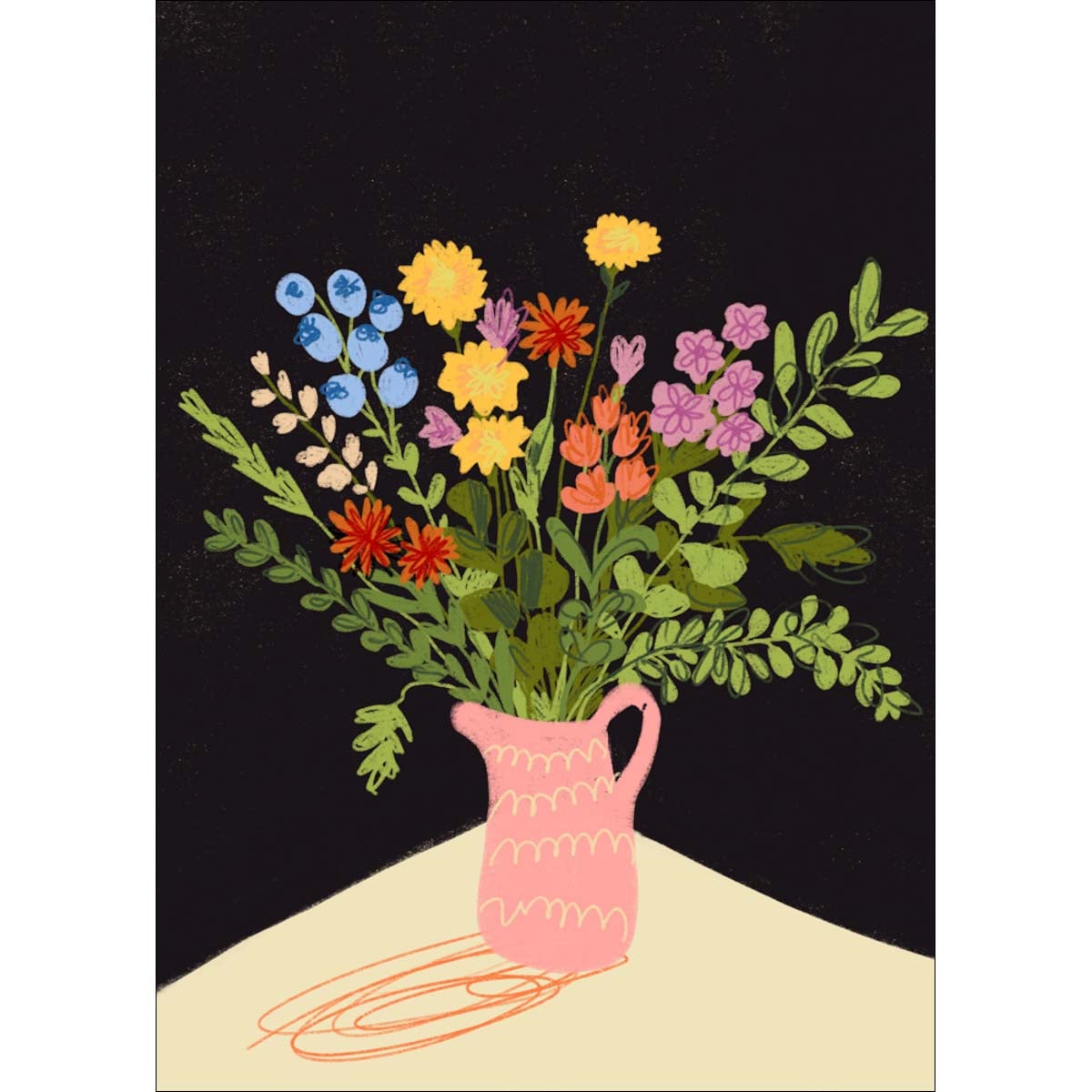 Affiche Flowers in a vase, assorti BLUE ART l.70 x H.50 cm | Leroy Merlin