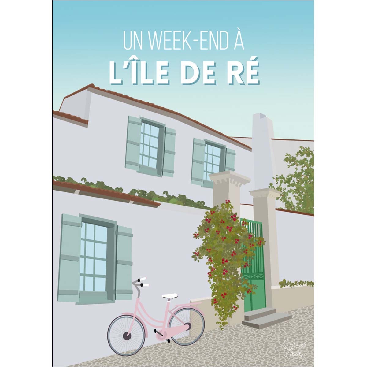 Affiche lle de ré, assorti BLUE ART l.40 x H.30 cm | Leroy Merlin