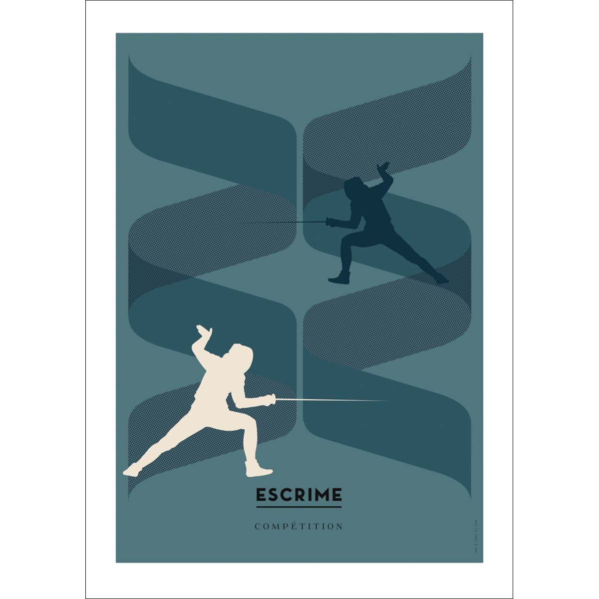 Affiche Escrime, assorti BLUE ART l.80 x H.60 cm | Leroy Merlin