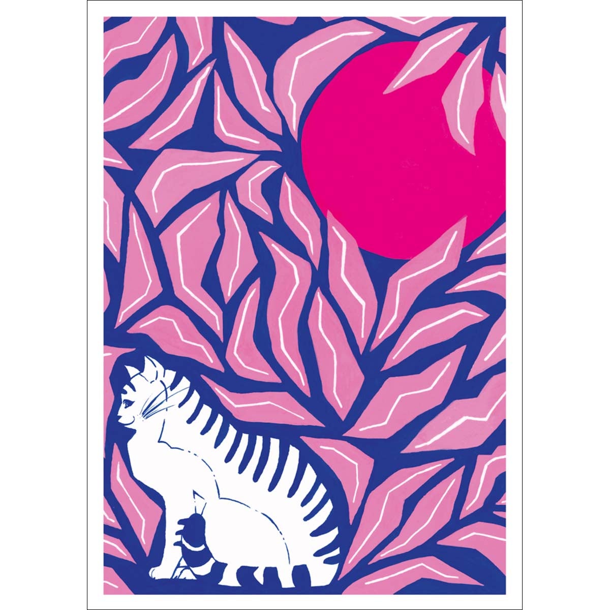 Affiche Chat rond, assorti BLUE ART l.50 x H.40 cm | Leroy Merlin