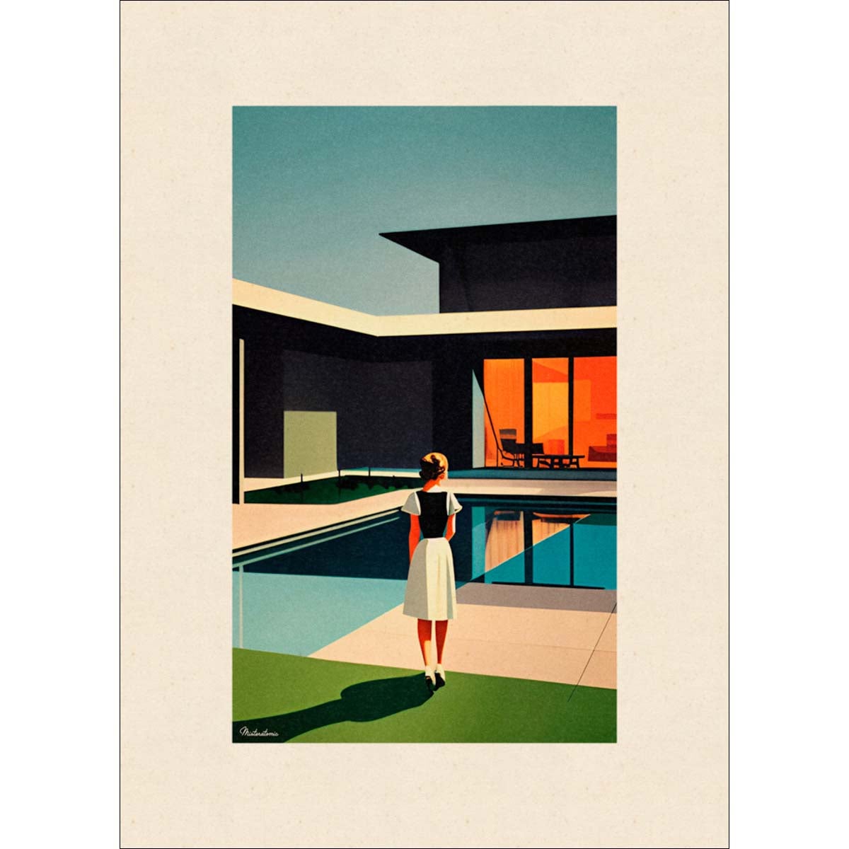 Affiche Modern house 1, assorti BLUE ART l.50 x H.40 cm | Leroy Merlin