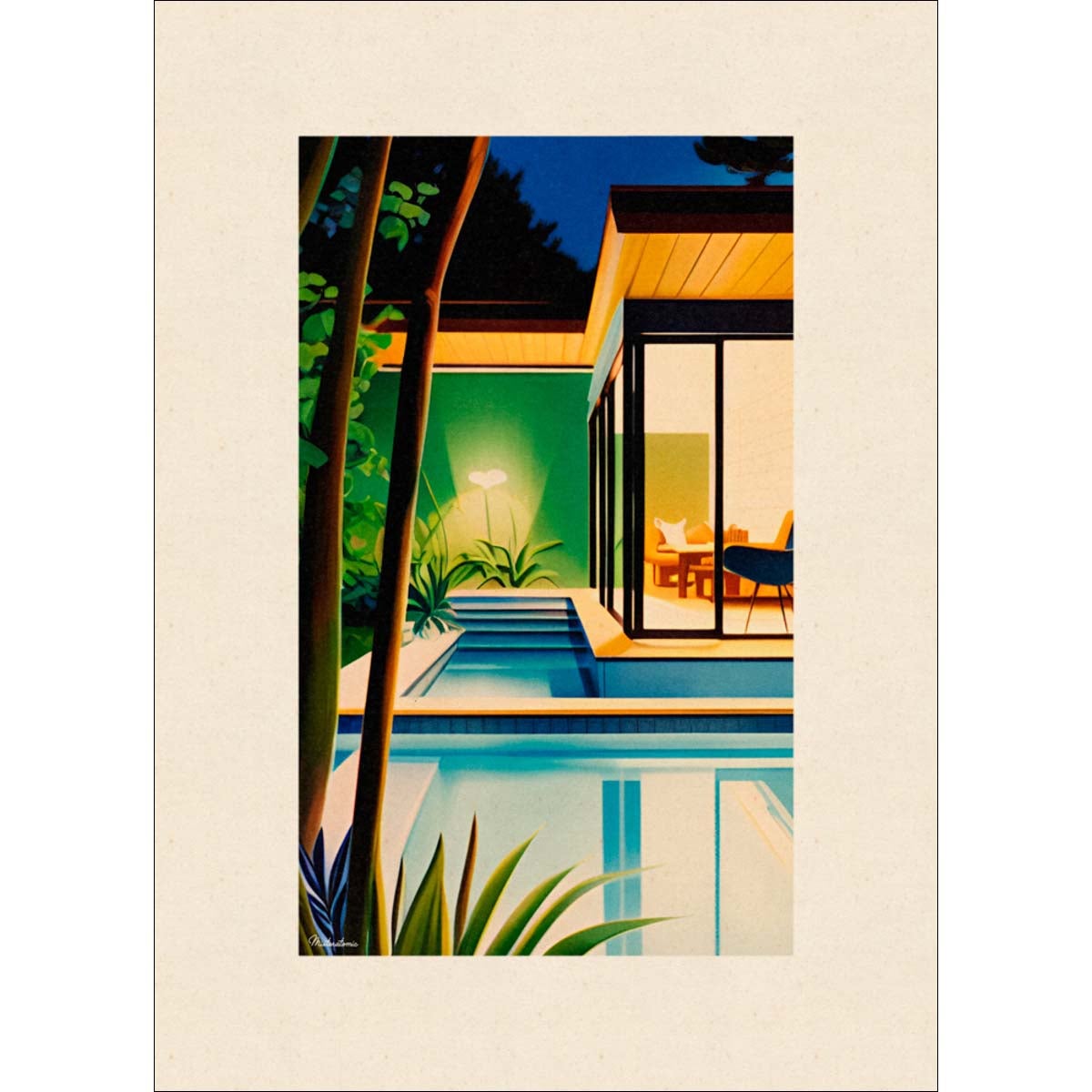 Affiche Modern house 2, assorti BLUE ART l.50 x H.40 cm | Leroy Merlin