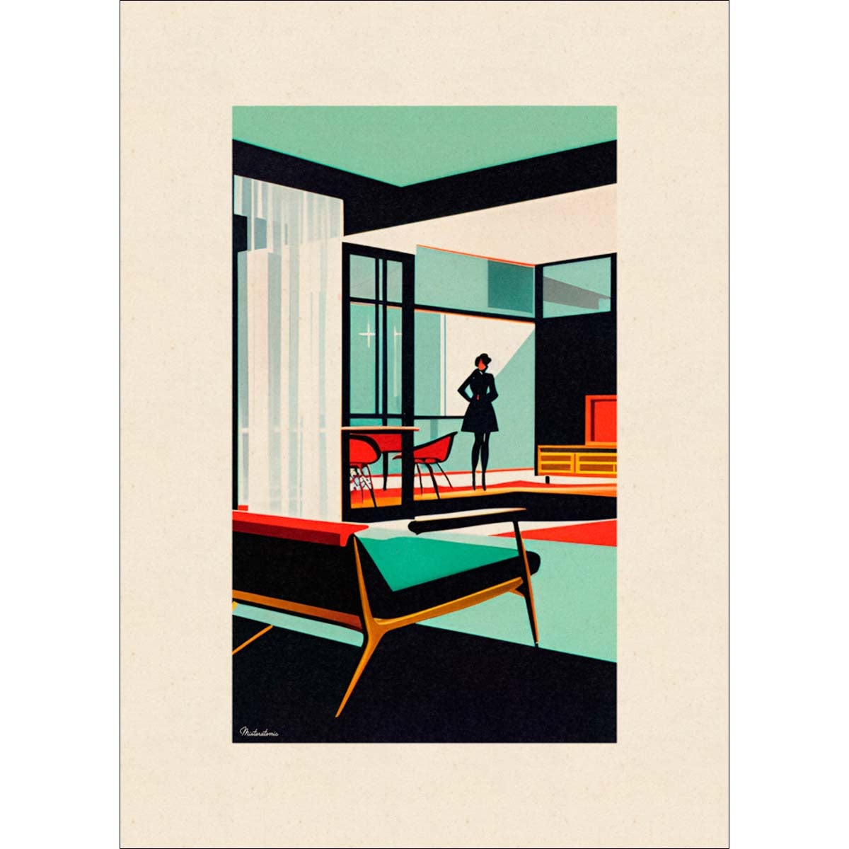 Affiche Modern house 3, assorti BLUE ART l.40 x H.30 cm | Leroy Merlin