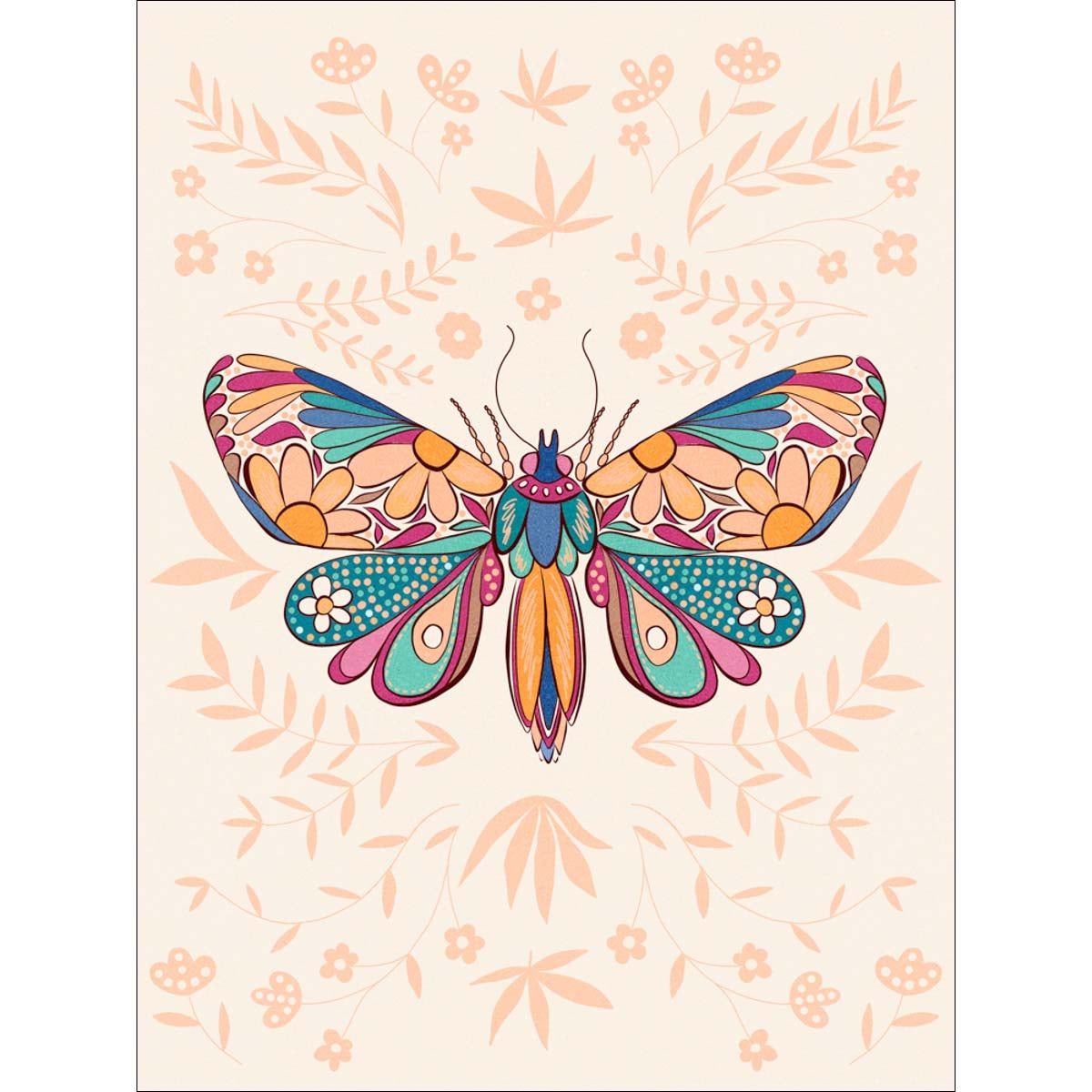Affiche Butterfly peach fuzz, assorti BLUE ART l.40 x H.30 cm | Leroy ...