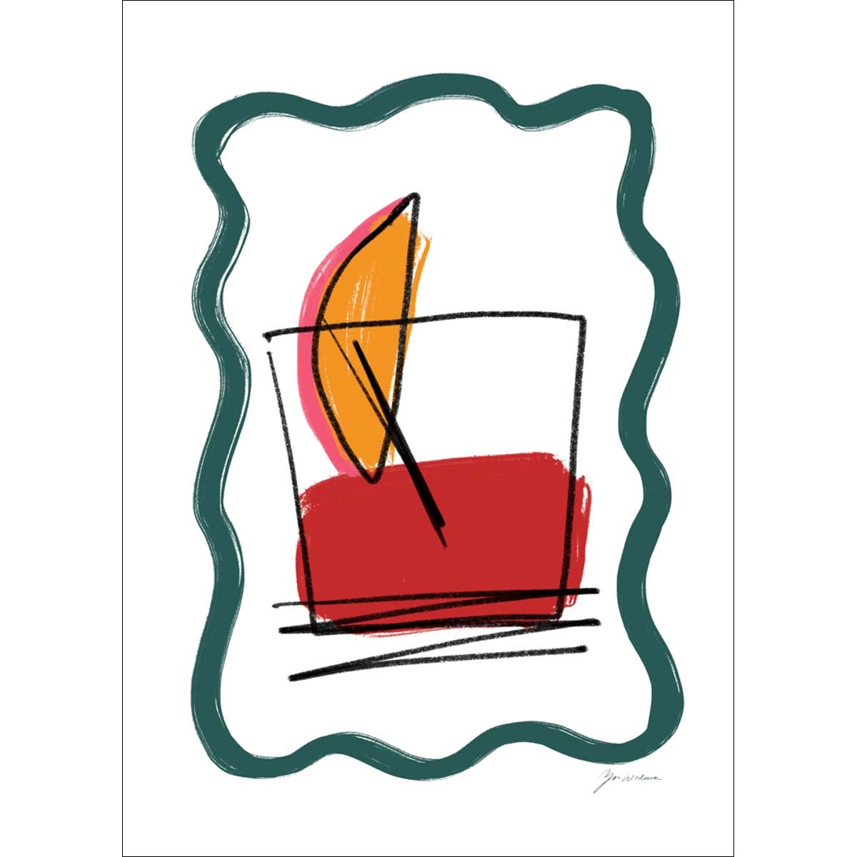 Affiche Cheers my deay, assorti BLUE ART l.50 x H.40 cm | Leroy Merlin