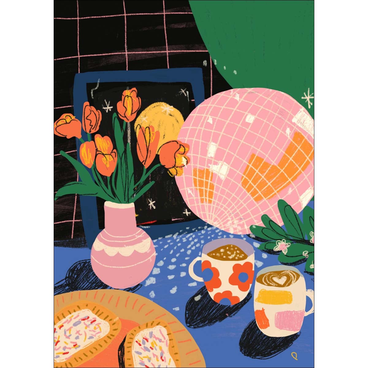 Affiche Disco tea, assorti BLUE ART l.50 x H.40 cm | Leroy Merlin