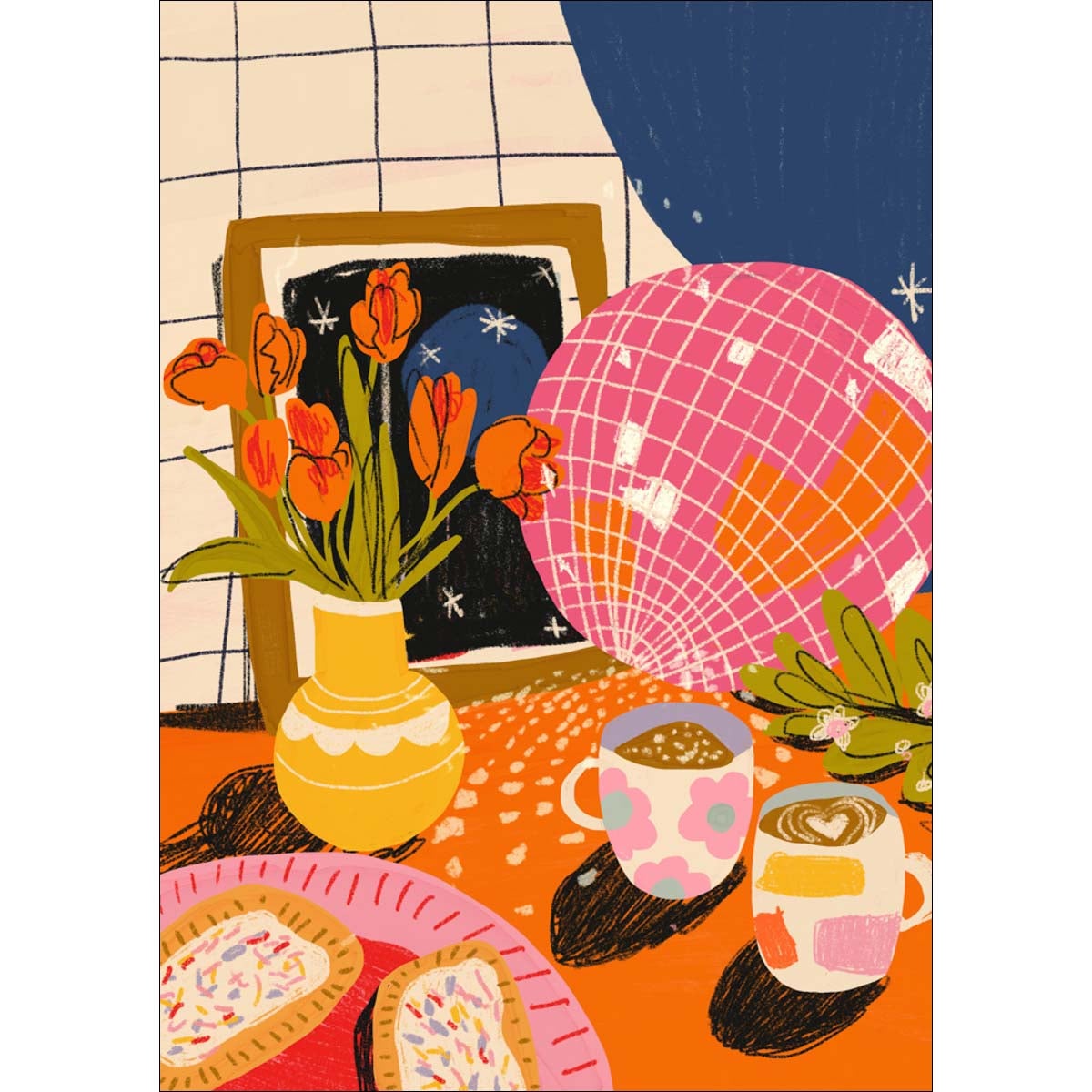 Affiche Disco tea, assorti BLUE ART l.80 x H.60 cm | Leroy Merlin