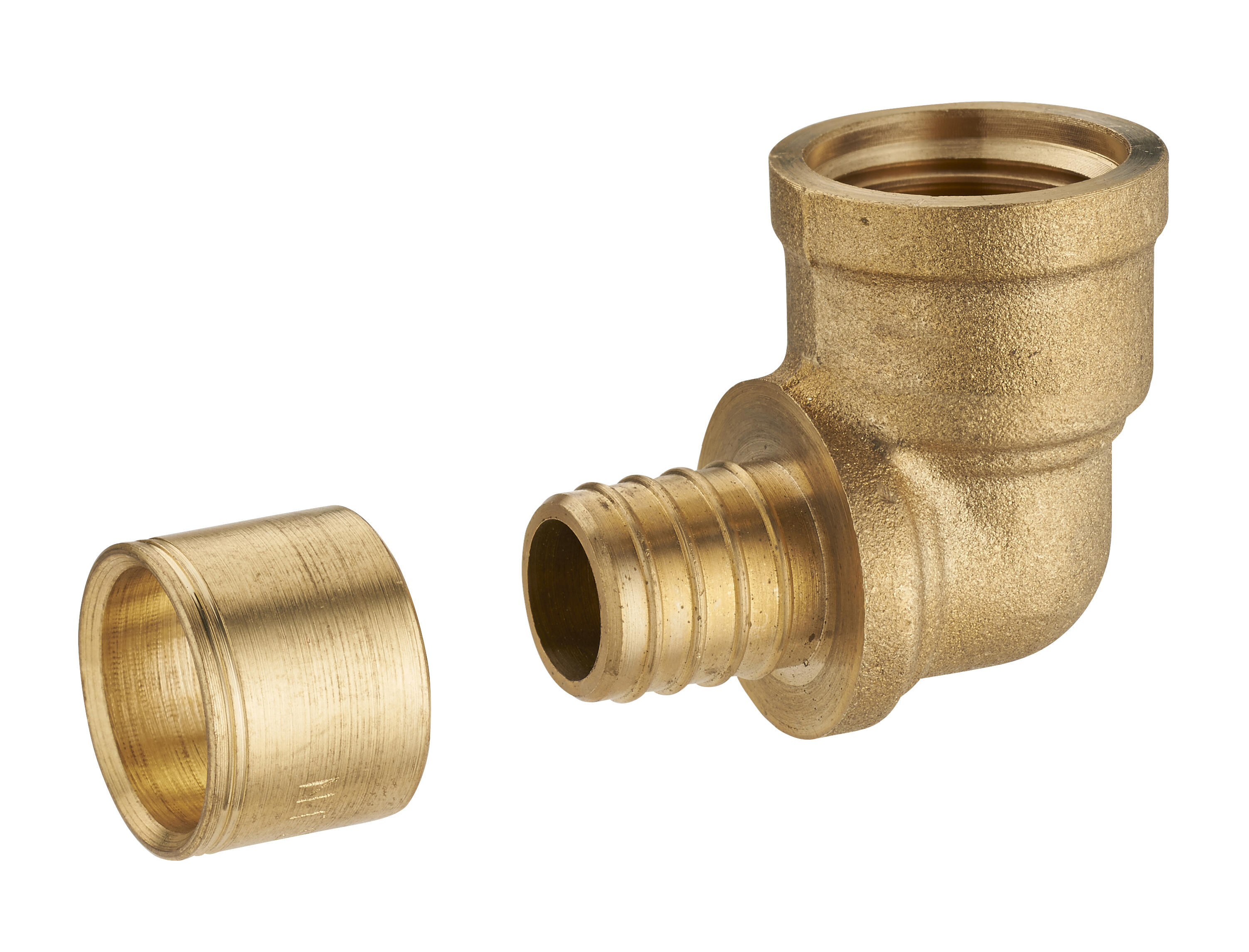 Raccord coude femelle F.15X21(1/2'') PER à glissement Diam.16 mm - (lot de 2) | Bricoman