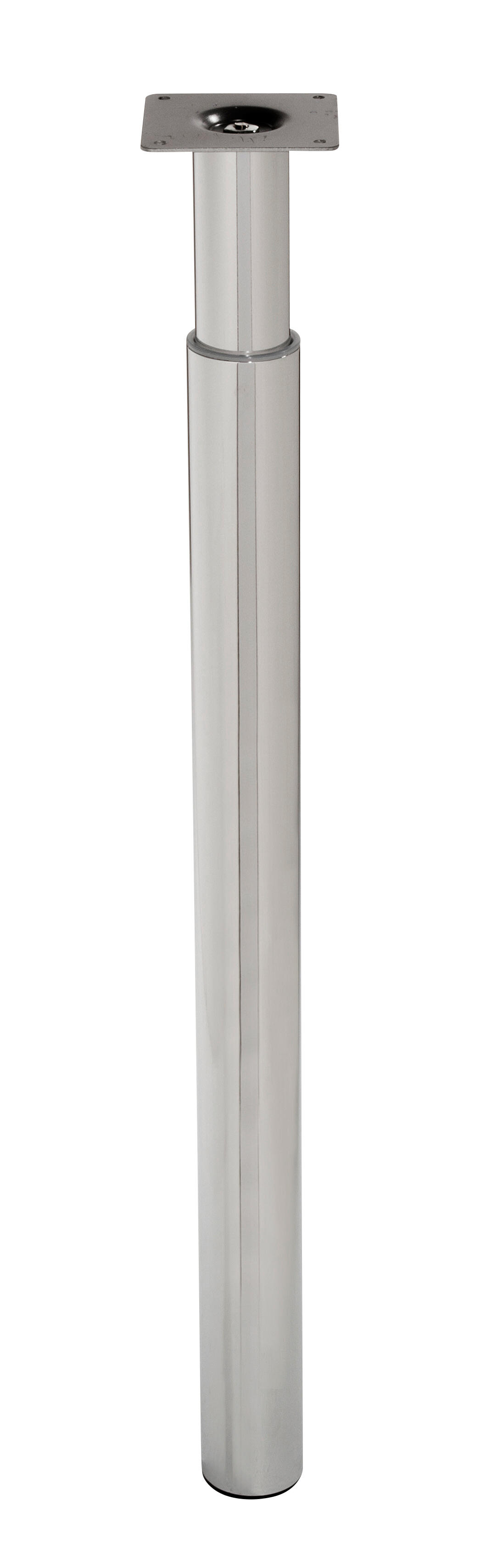 PATA MUEBLE METAL EXTENSIBLE REDONDA 700-1100MM CROMO. 1UD | Obramat
