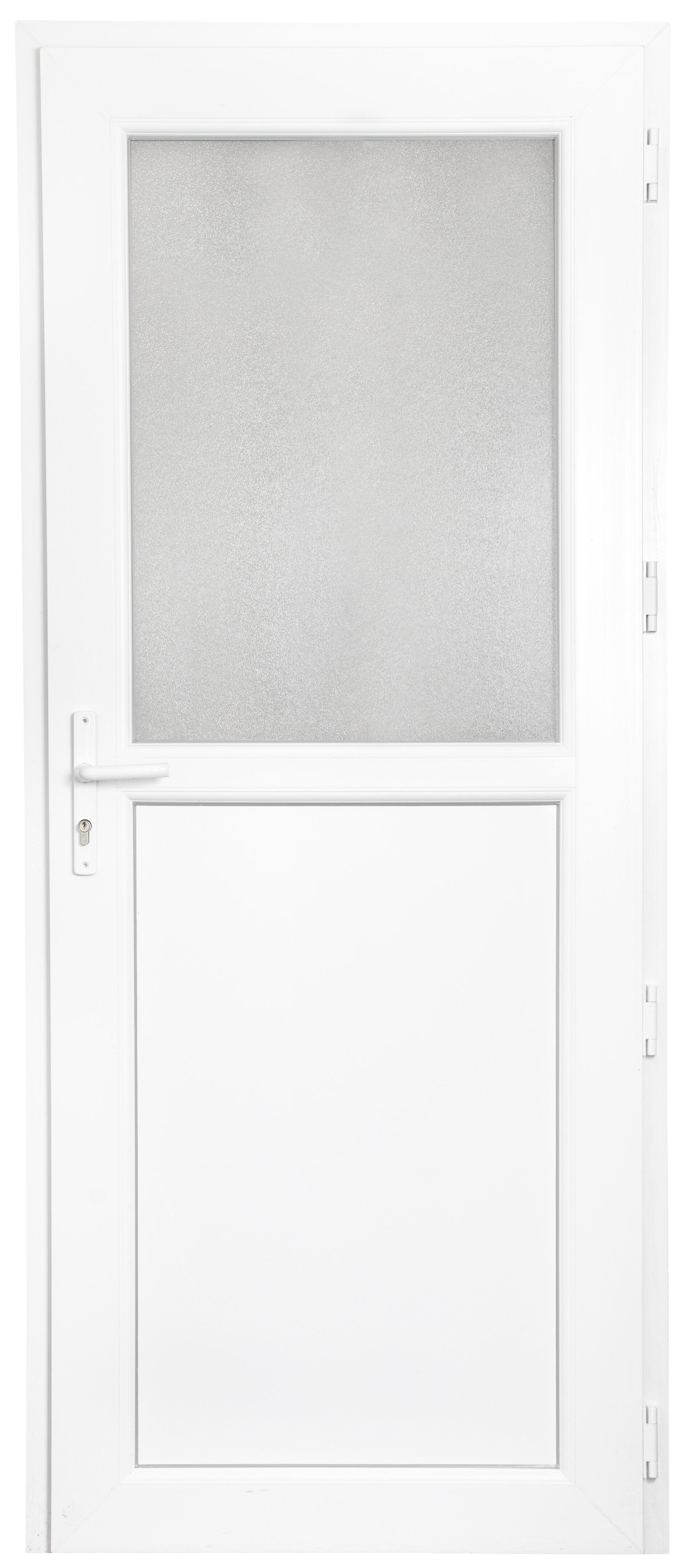 Porte de service PVC 1/2 vitrée 200x90 Droite | Bricoman