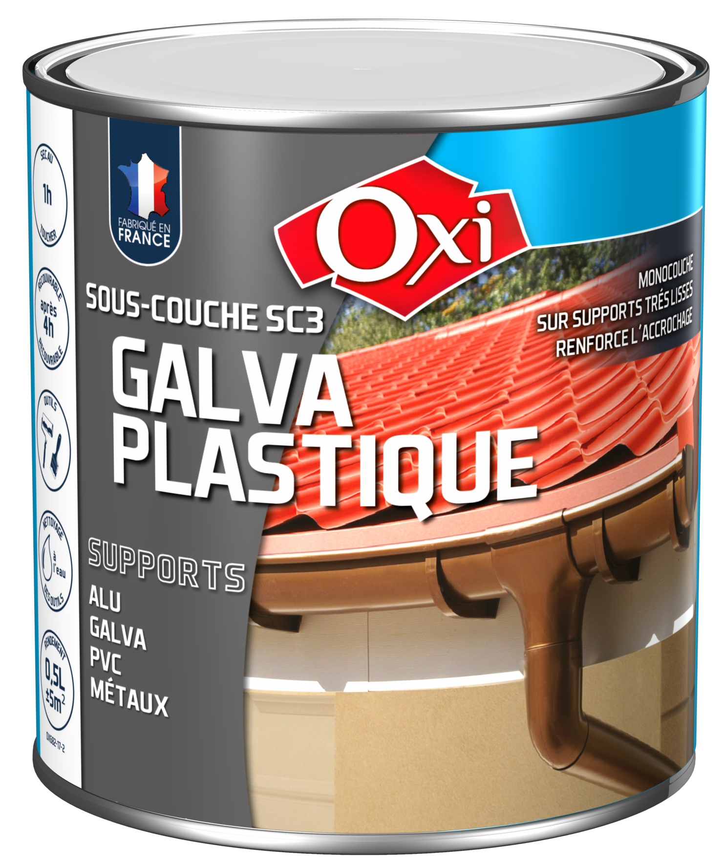 OXI SOUS-COUCHE GALVA-PLASTIQUE SC3 0.5L | Bricoman
