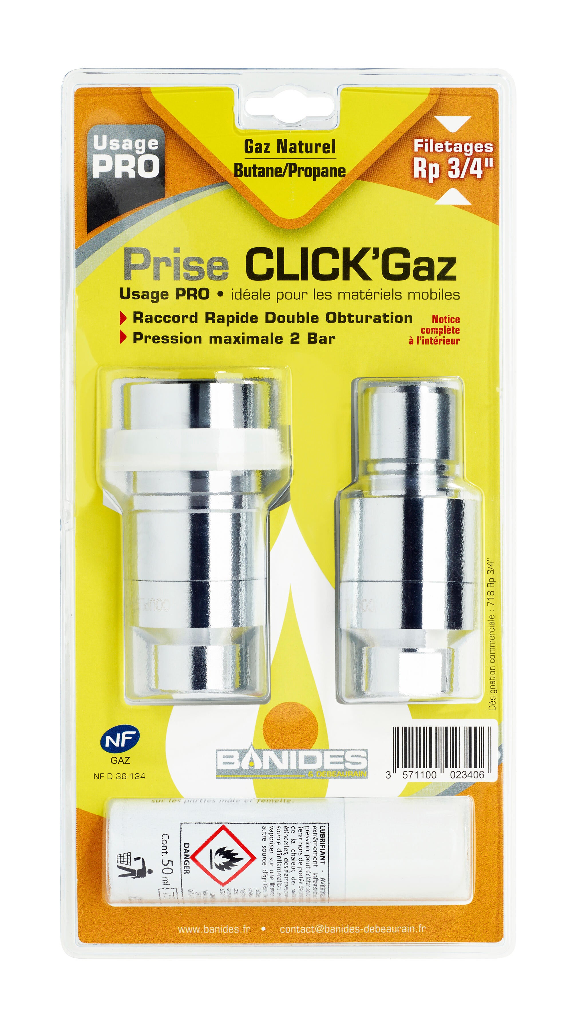 Prise Click'Gaz 1/2" | Bricoman