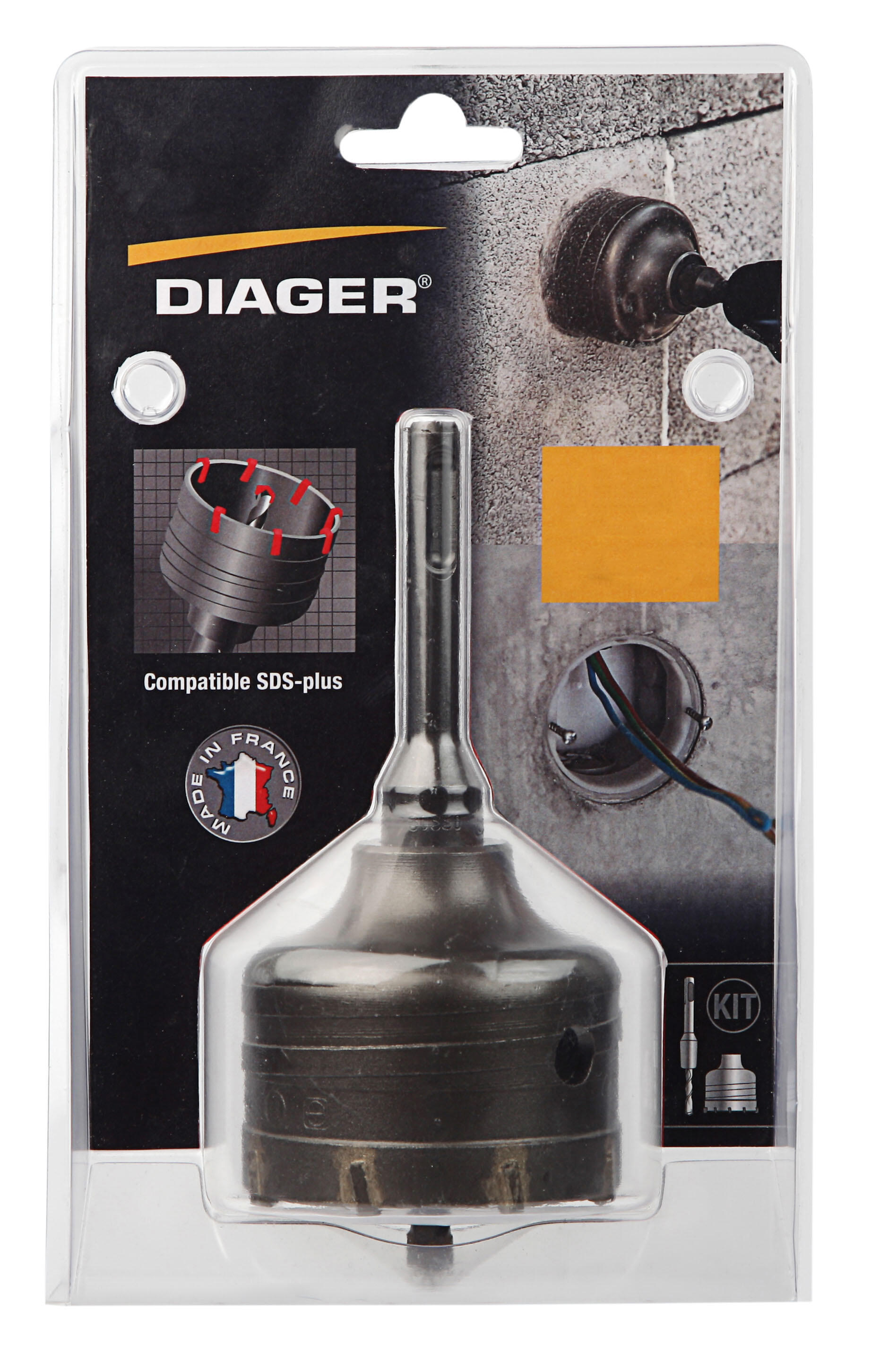 Kit trépan carbure SDS+ Diam.40 mm - DIAGER | Bricoman