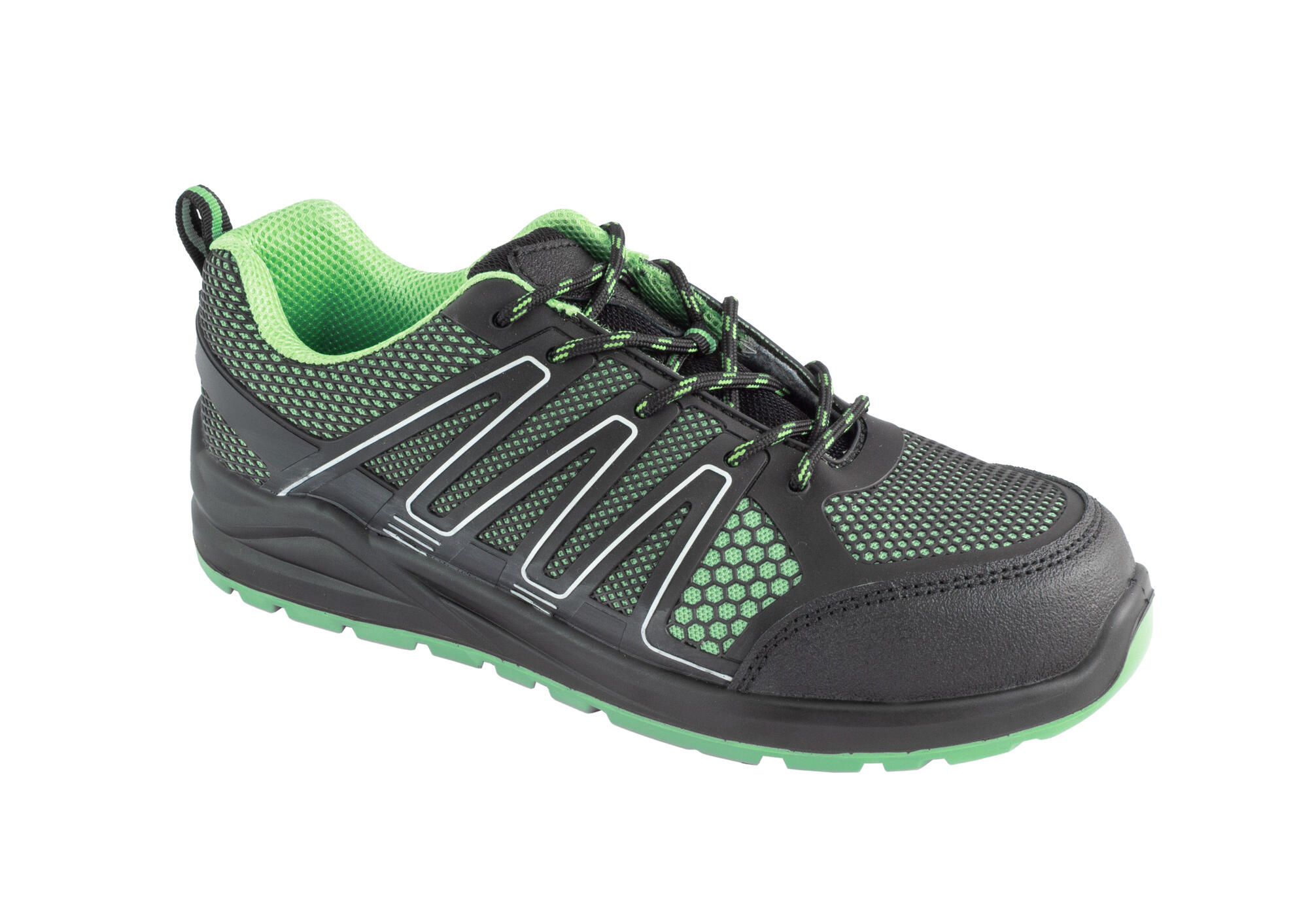 Chaussure de sécurité basse S1P Noir/Vert T.42 ZIP - KAPRIOL | Bricoman