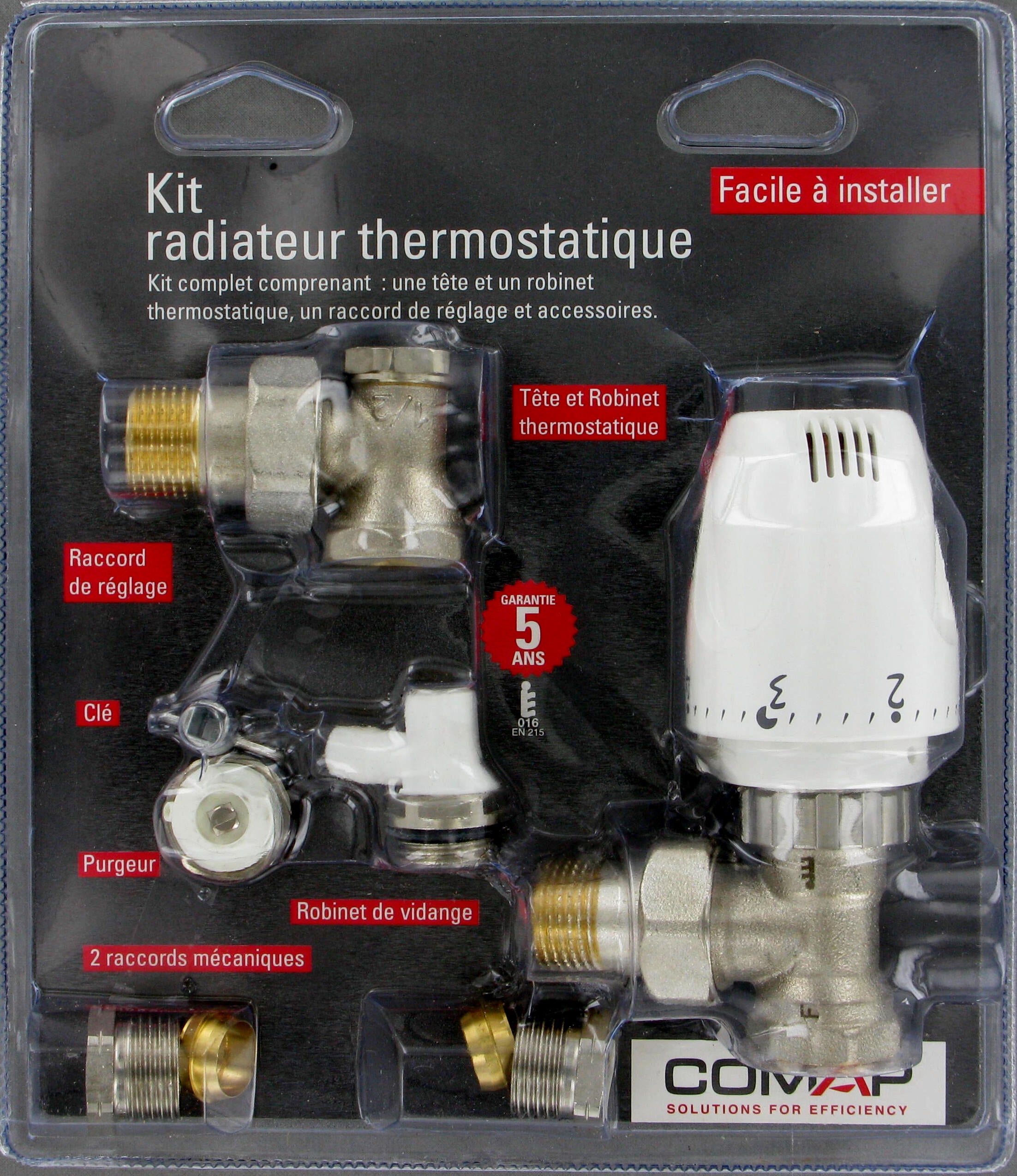 Kit thermostatique équerre 15 x 21 (1/2") - COMAP | Bricoman