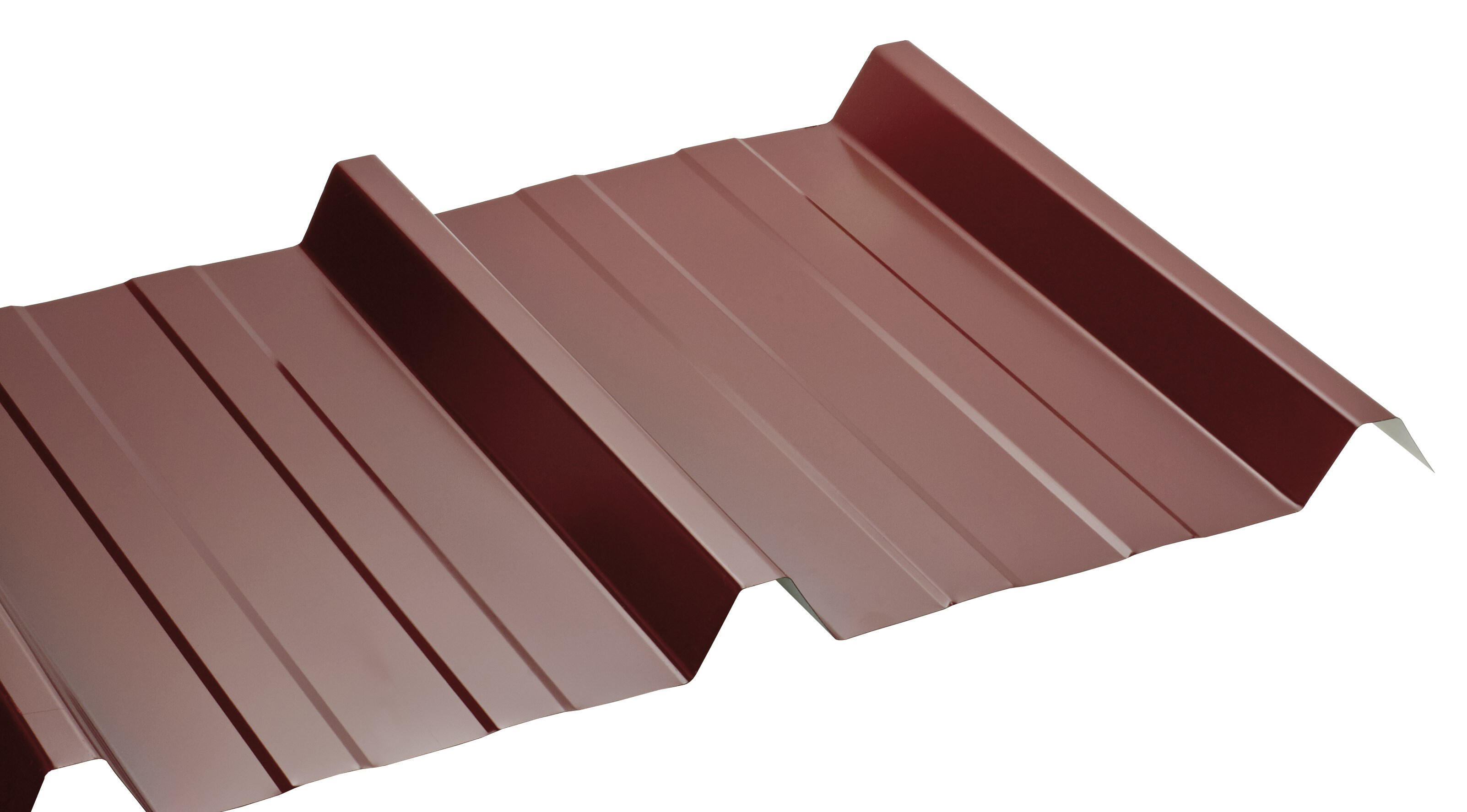 Tole nervurée laquée regulee rouge 63/100, 300x105 cm | Bricoman