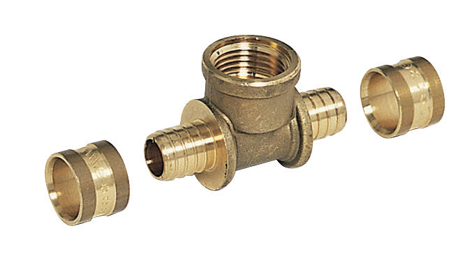 Raccord té femelle F.15X21(1/2'') PER à glissement Diam.16 mm- COMAP | Bricoman