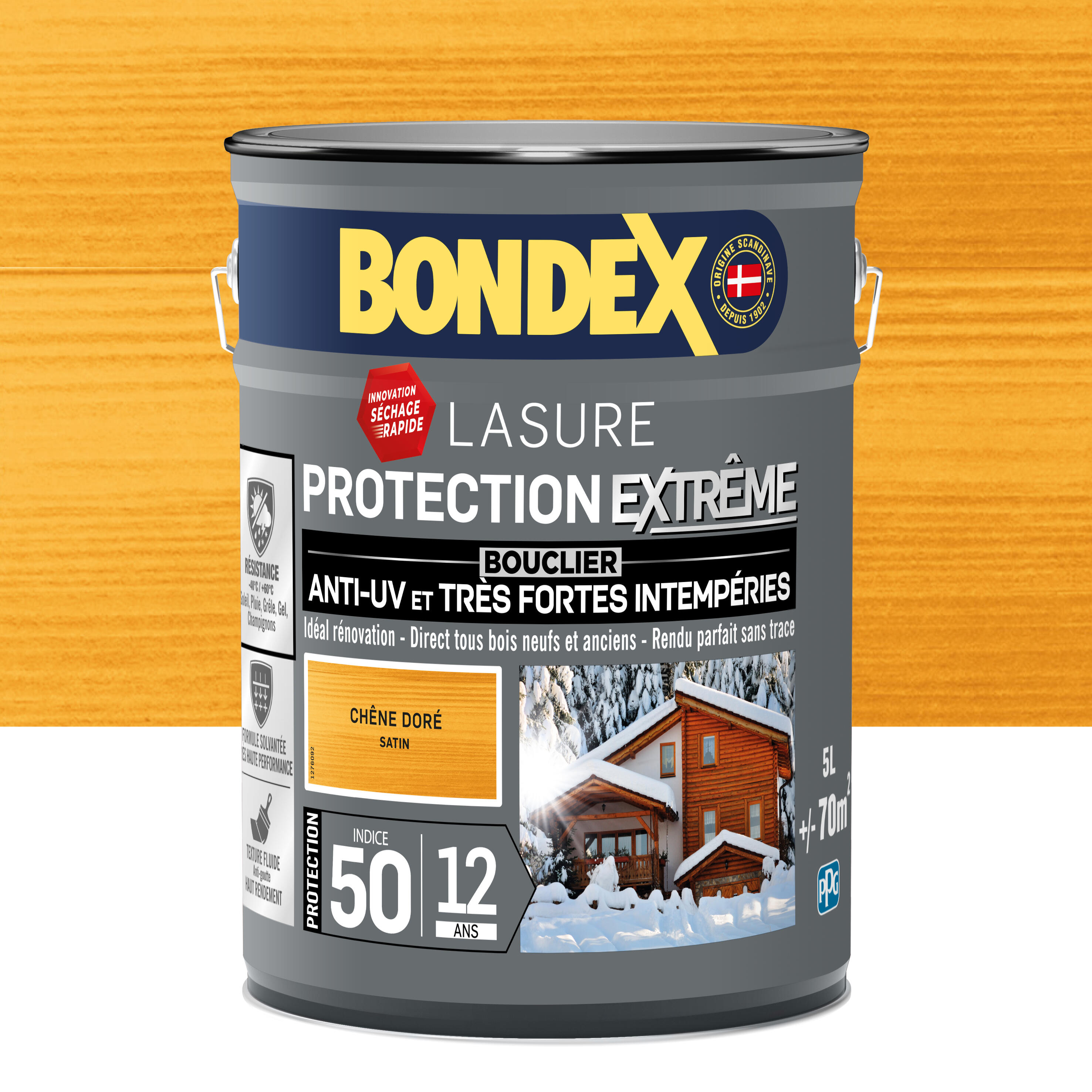 Lasure protection extrême 12 ans chêne doré 5 L - BONDEX | Bricoman