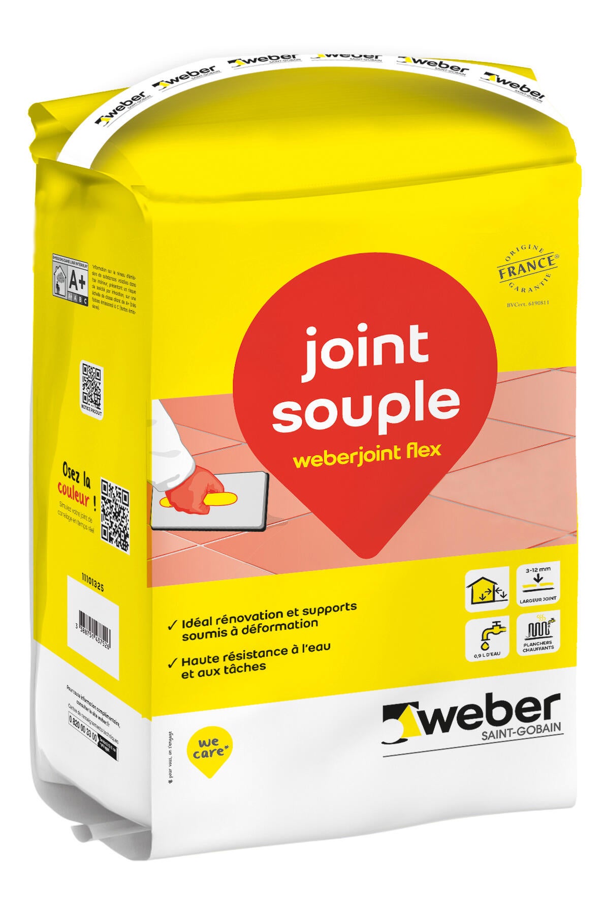 Joint souple gris ciment 25 Kg Weberjoint flex - WEBER | Bricoman