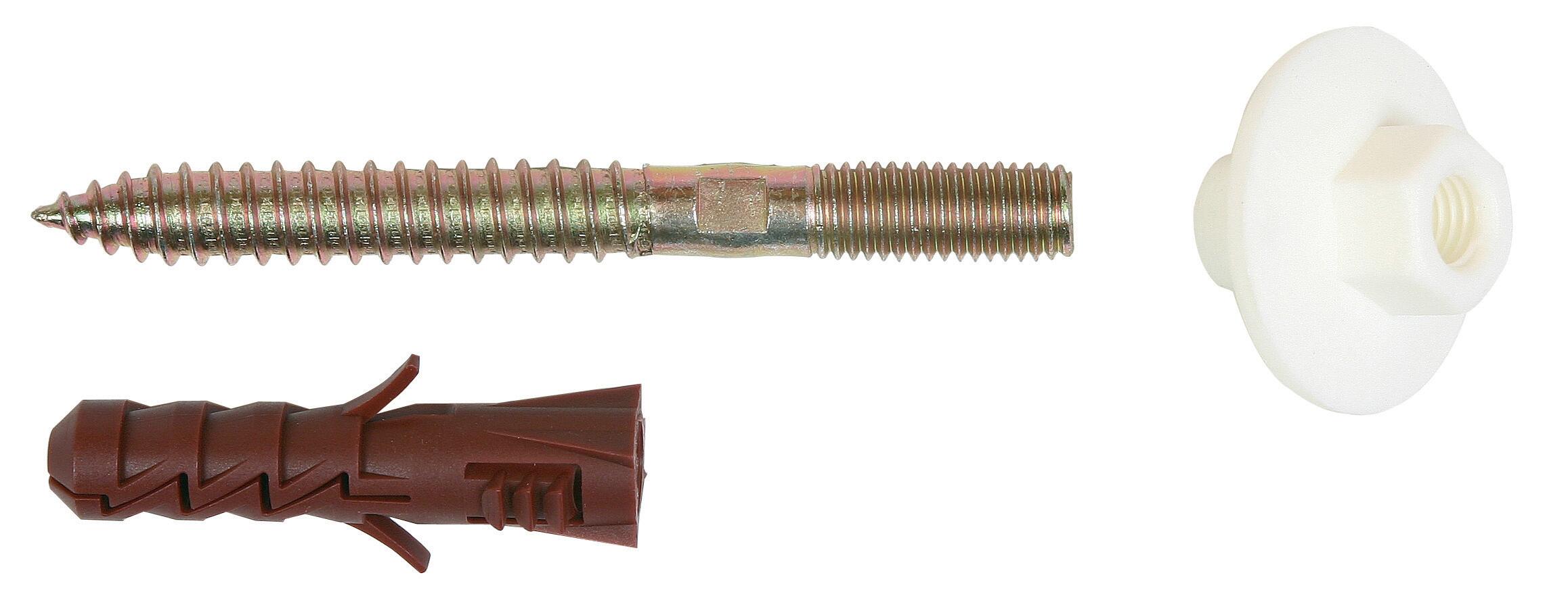 Fixation pour lavabo et wc suspendu 8x110 écrou nylon | Bricoman