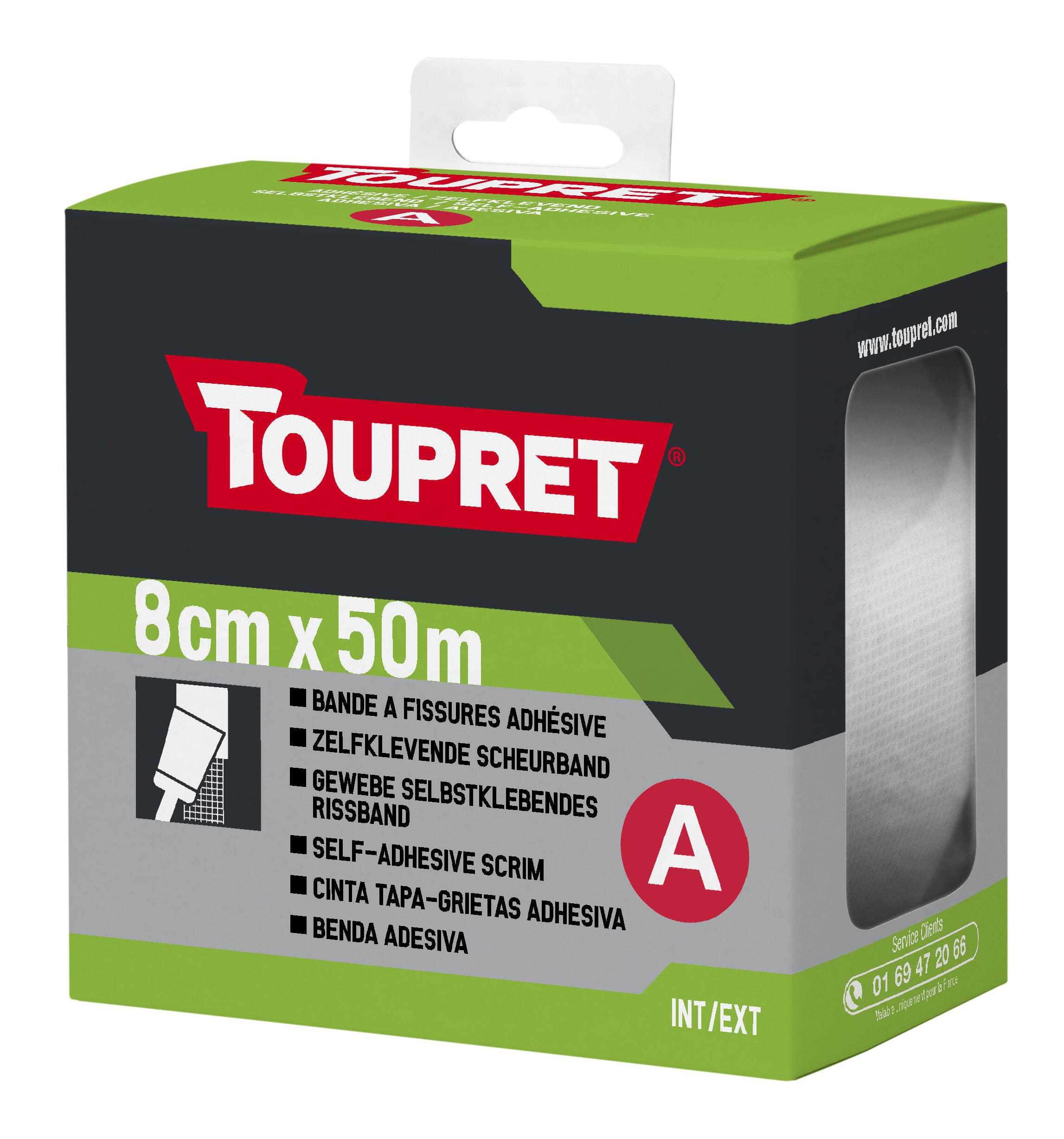 Bande à fissure et joint adhésive papier l.50 mm x L.80 m - TOUPRET ...