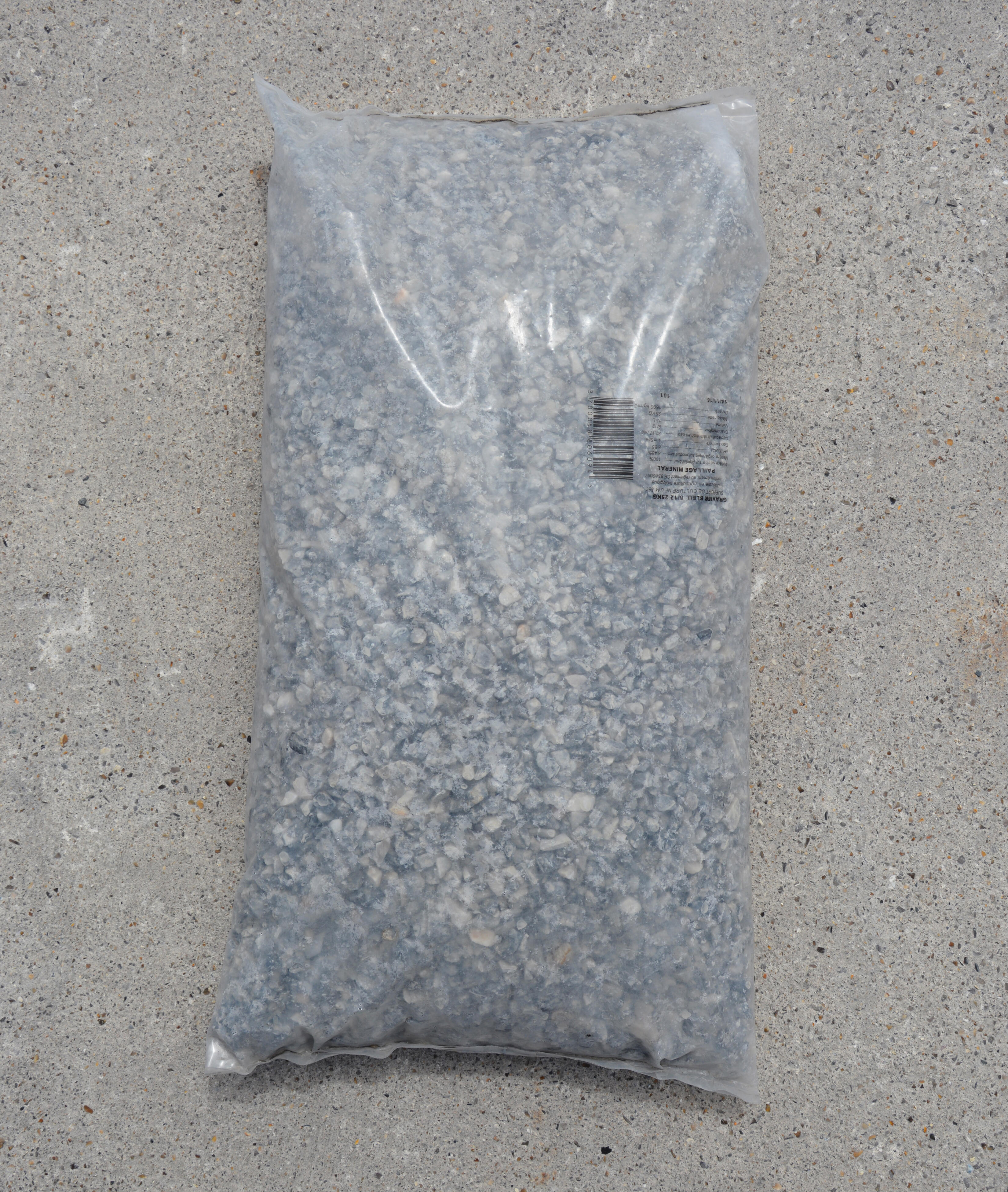 Sac gravier concassé décoratif bleu 8/12 mm, 25 kg | Bricoman