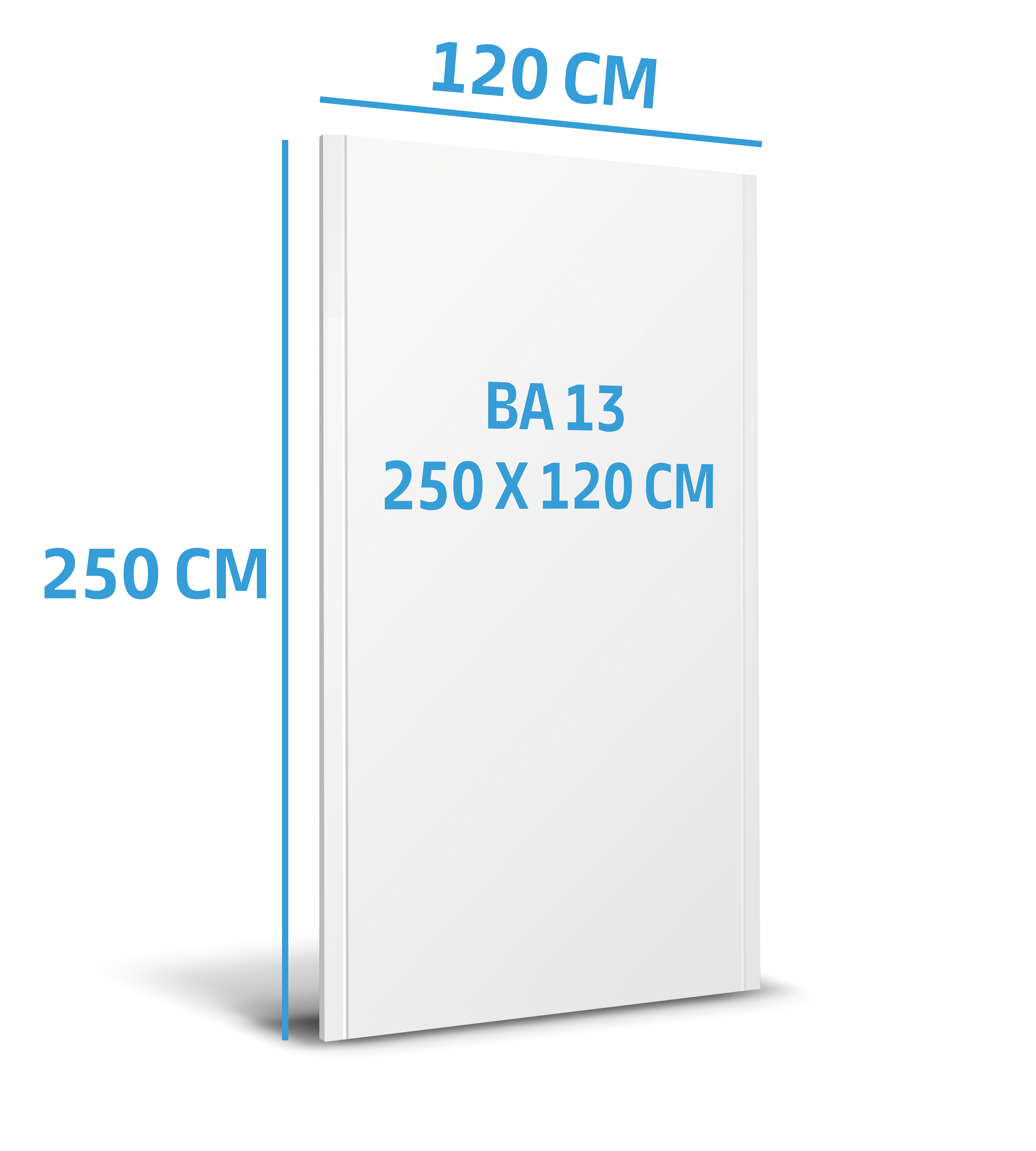 Plaque de plâtre BA 13 standard norgips NF, L.250 x l.120 cm | Leroy Merlin