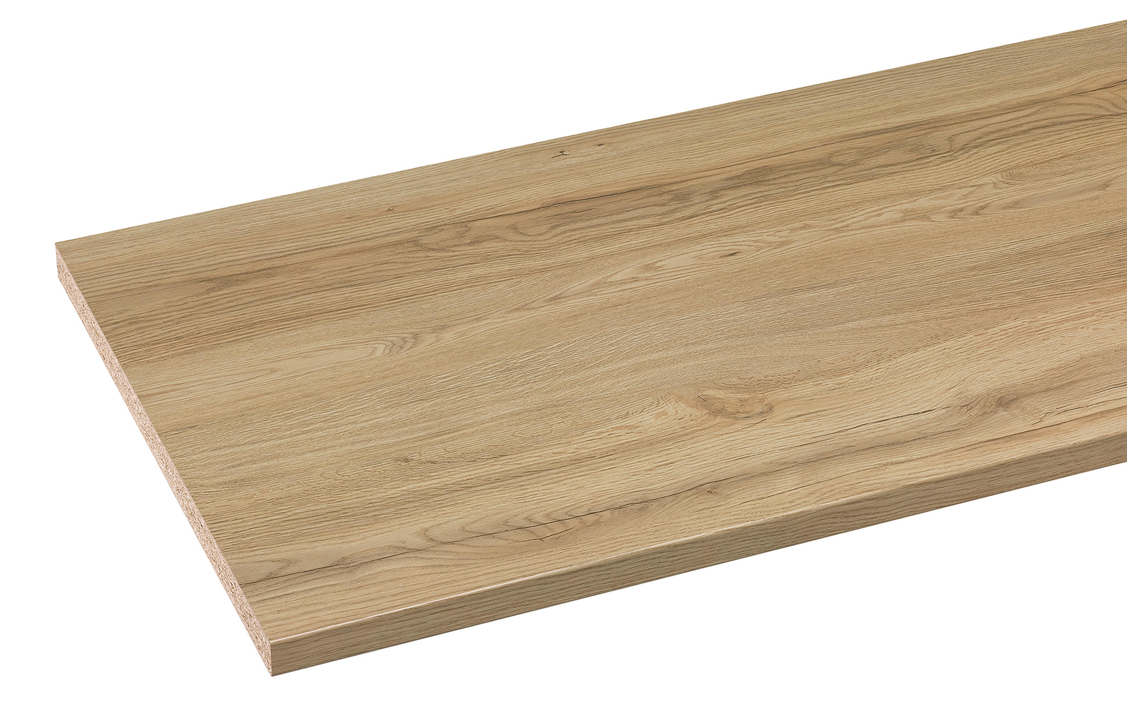 Plan de travail stratifié imitation bois Chêne des Flandres L.1800 x P ...