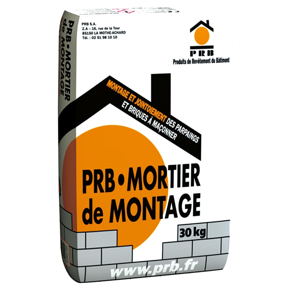 Mortier prêt à l'emploi gris 30 kg - PRB | Bricoman