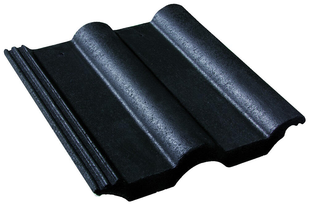 Tuile Double Romane béton noir - MONIER | Bricoman