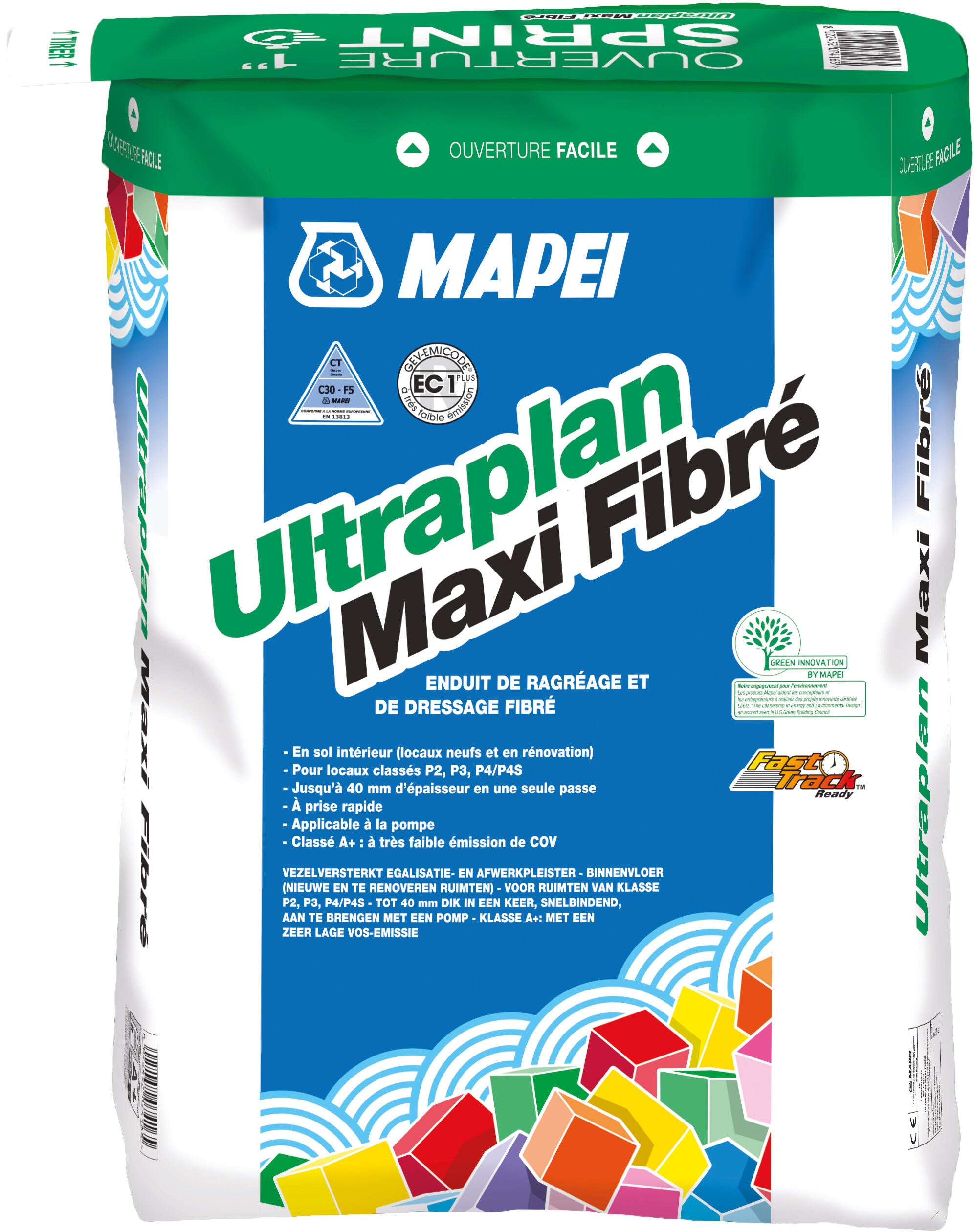 Ragréage fibré P4S intérieur 25 kg - Ultraplan Maxi MAPEI | Bricoman