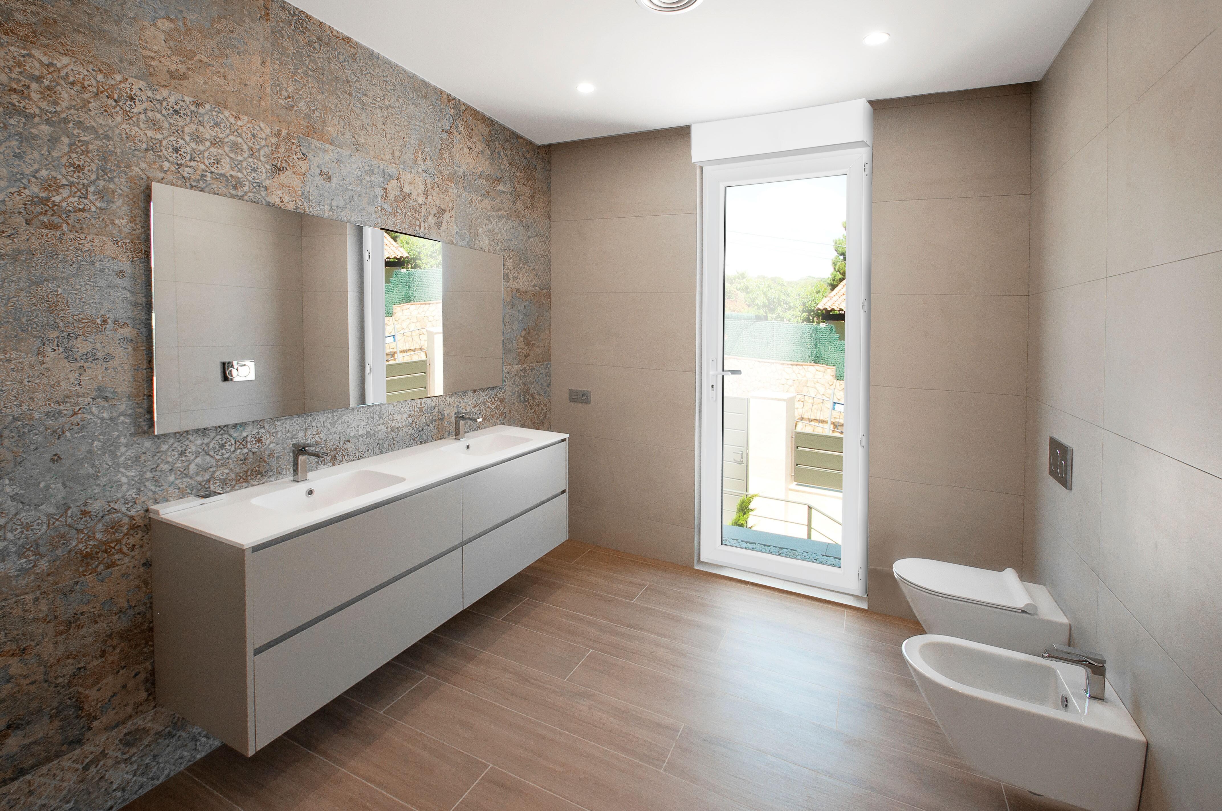 Pte fenêtre/volet roul PVC Essentiel H205xl90cm 1 vt tirant D gris ext ...