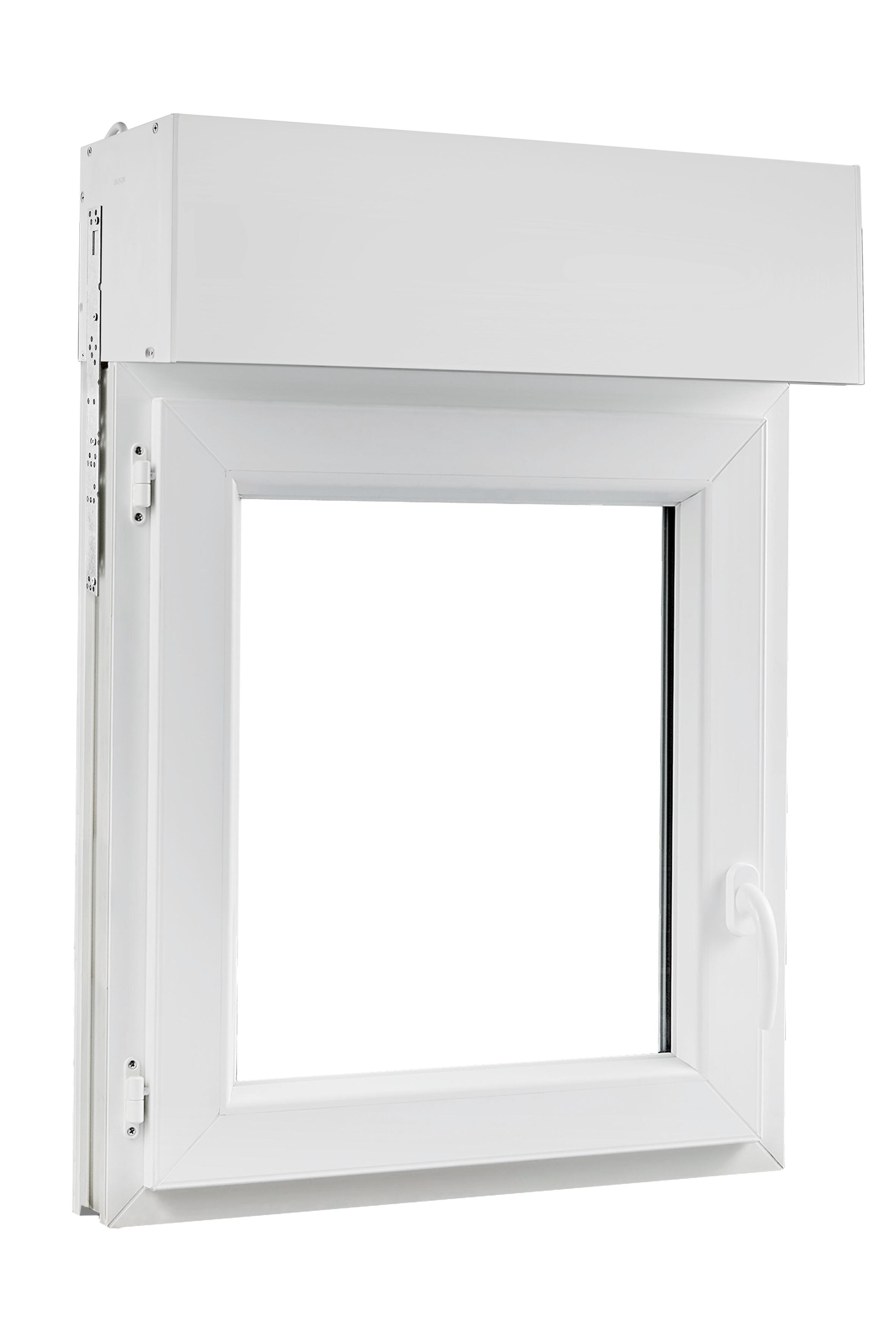 Fenêtre avec volet roulant PVC Essentiel H.75xl.80cm blanc 1 vt tirant ...