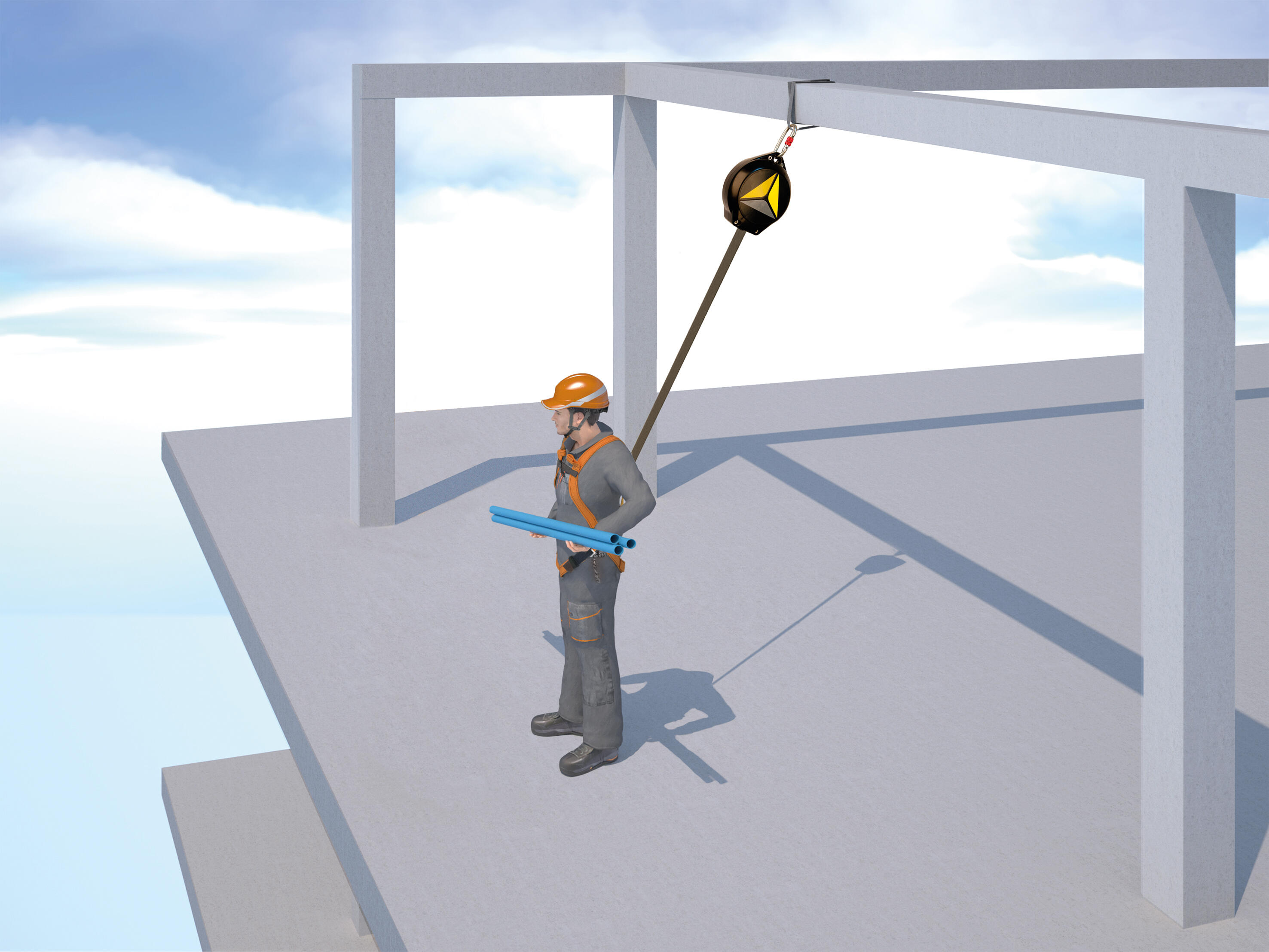 Bloc antichute à rappel automatique Long.6 m - DELTA PLUS | Bricoman