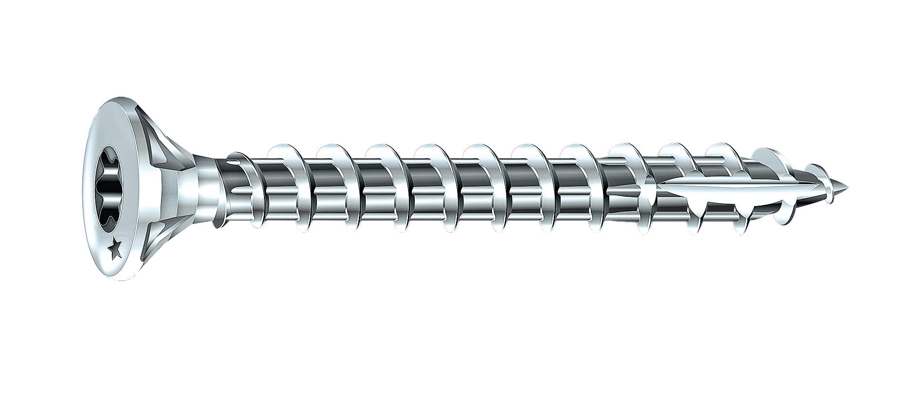 Vis tête fraisée acier zingué empreinte Torx filetage total 3,5 x 25 mm ...