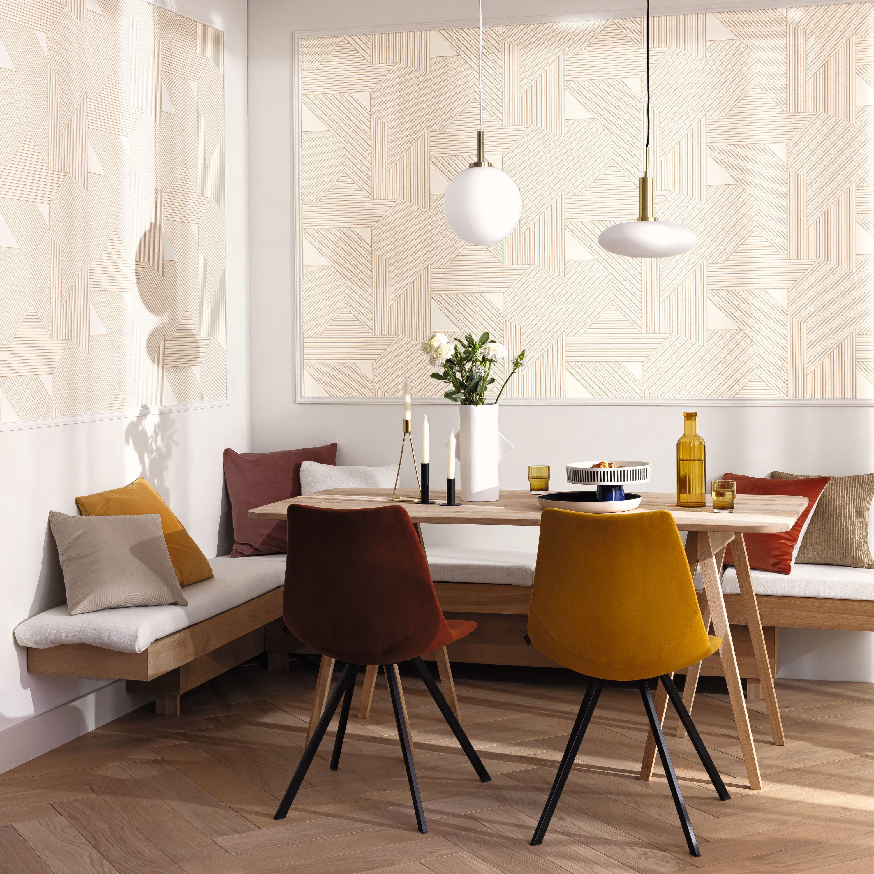 Papier Peint Beige Et Or