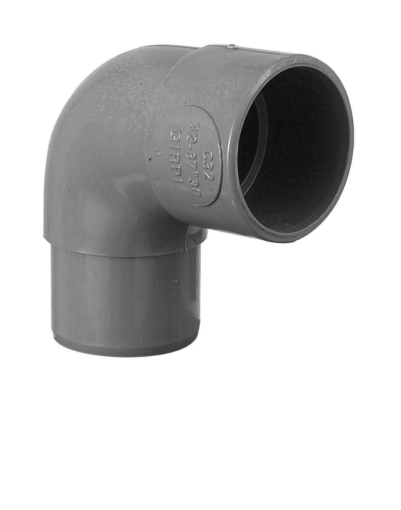 Coude évacuation PVC 87° Mâle/ Femelle Diam.32 mm | Bricoman