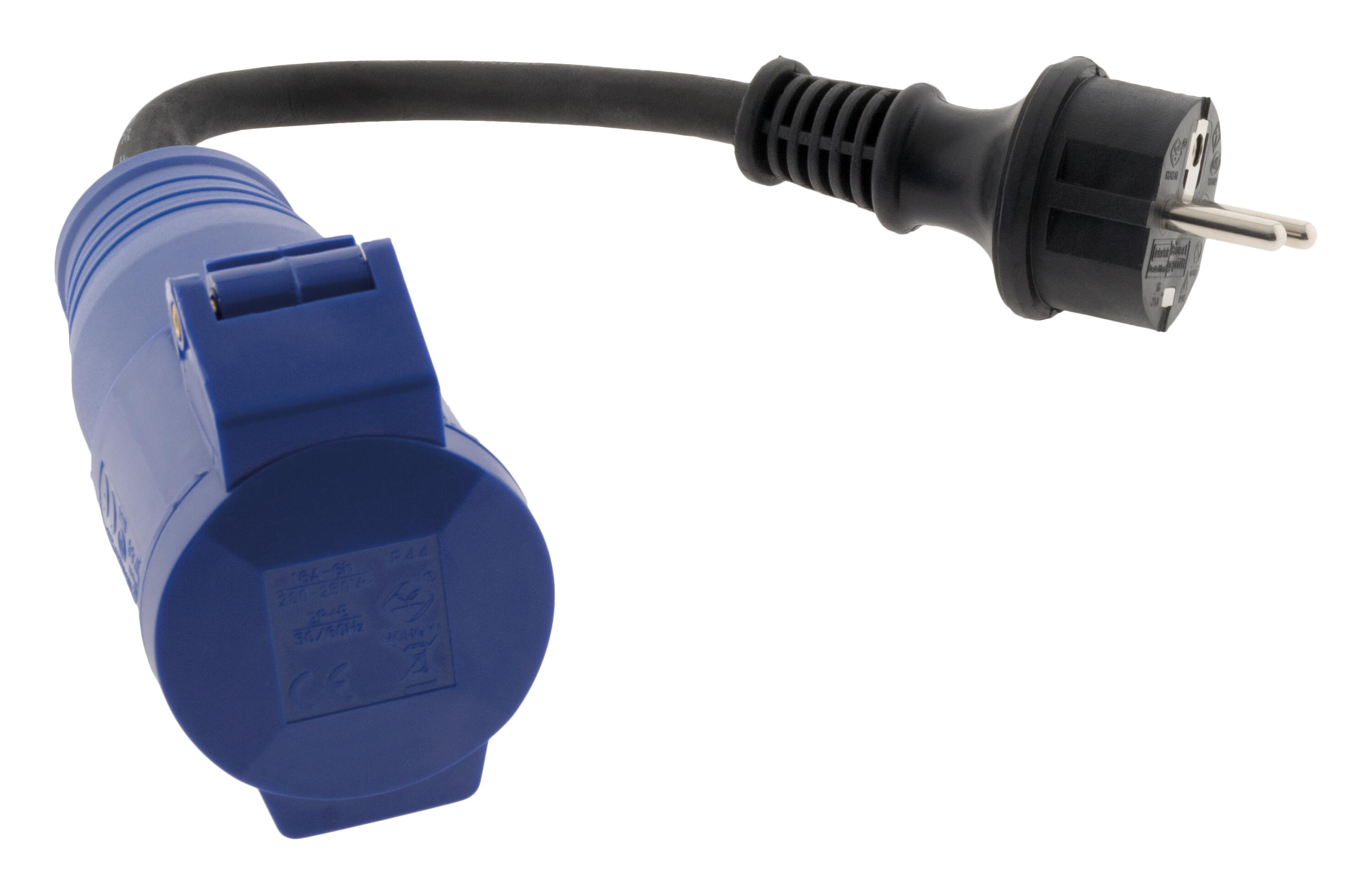 Adaptateur caravane femelle CEE17 en mâle 16A | Bricoman