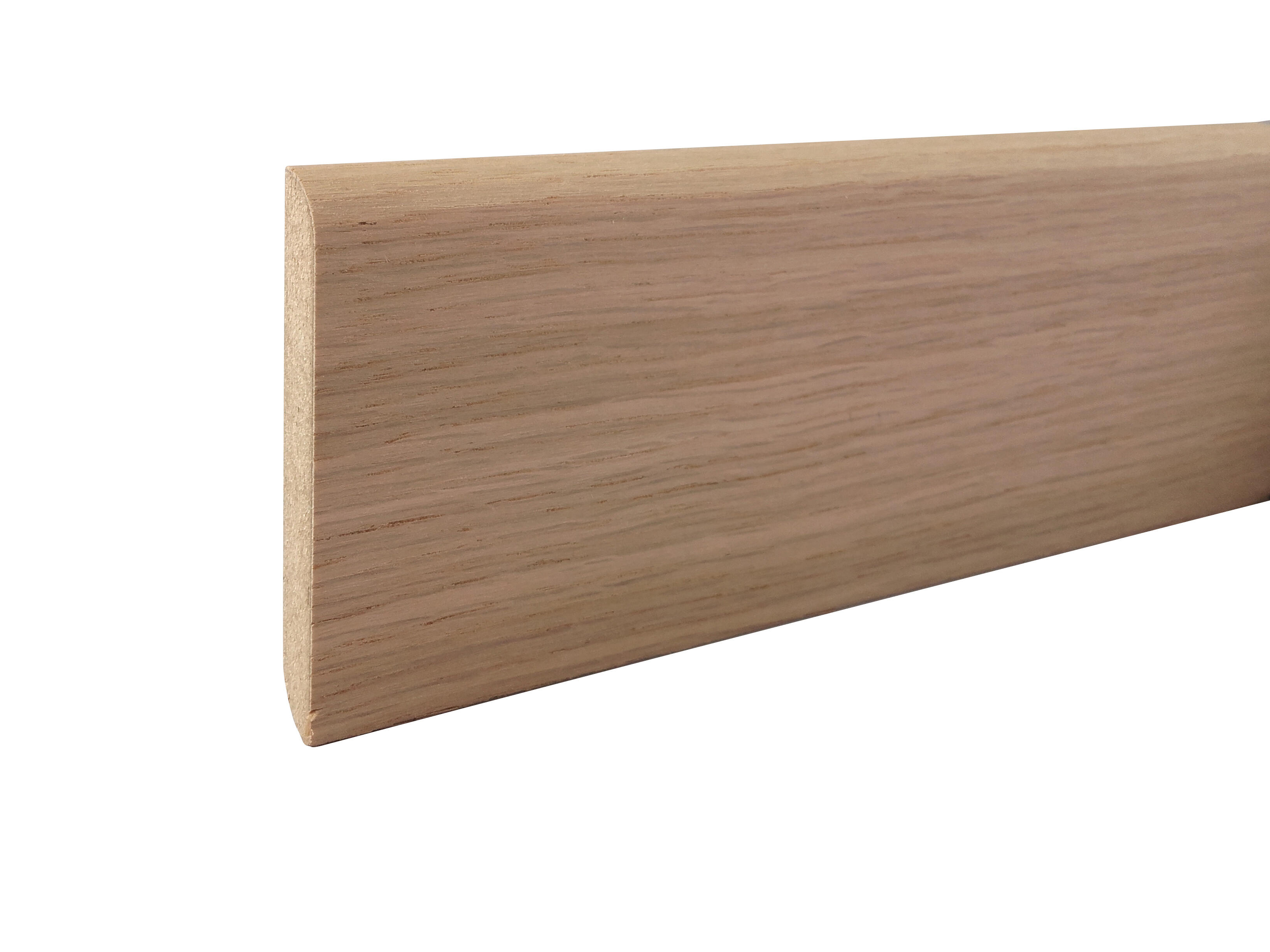 Plinthe arrondie en MDF revêtu placage bois chêne brut l.223 x H.5 x Ep ...