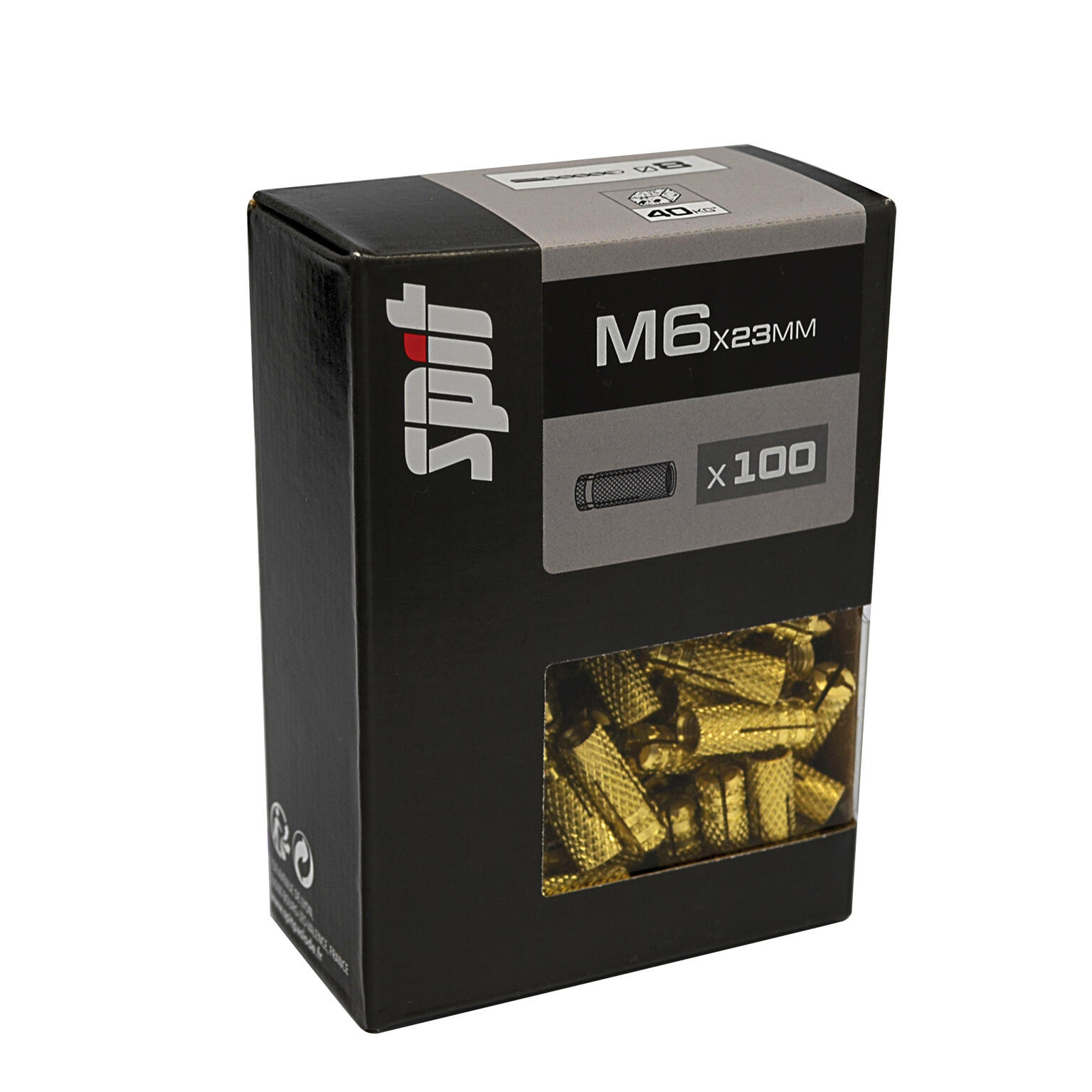 Cheville laiton pour matériaux pleins Diam.6 mm x 23 mm - SPIT (lot de ...