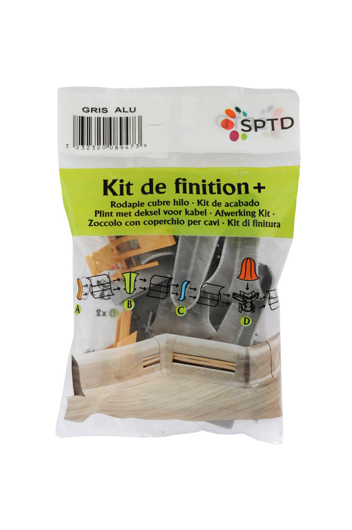 Kit + pass fil Gris aluminium | Bricoman