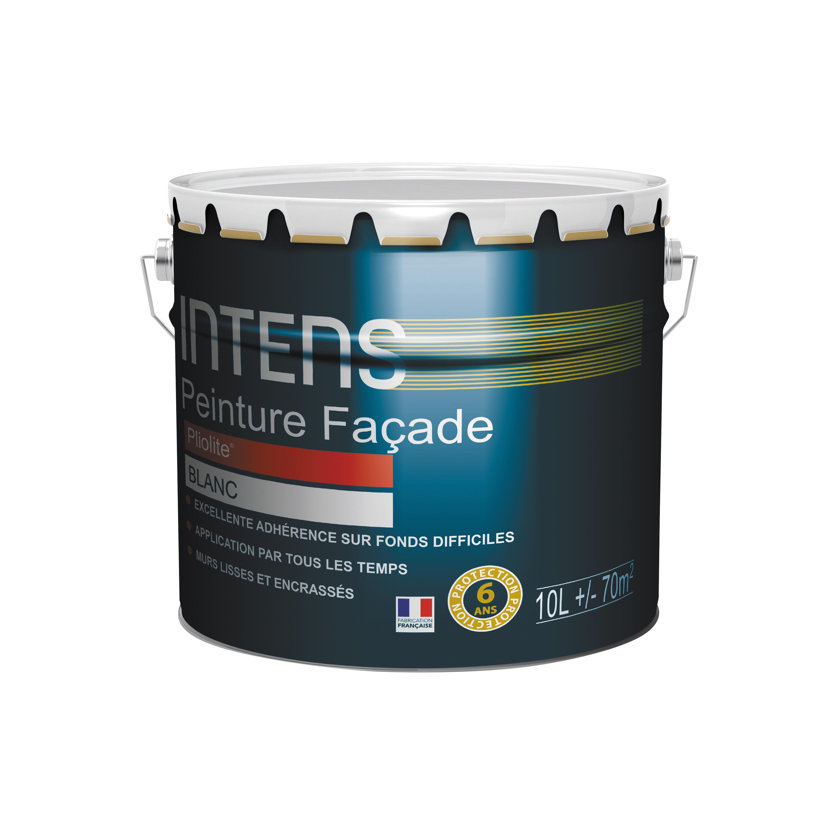 Peinture façade pliolite blanc 10 L - INTENS | Bricoman