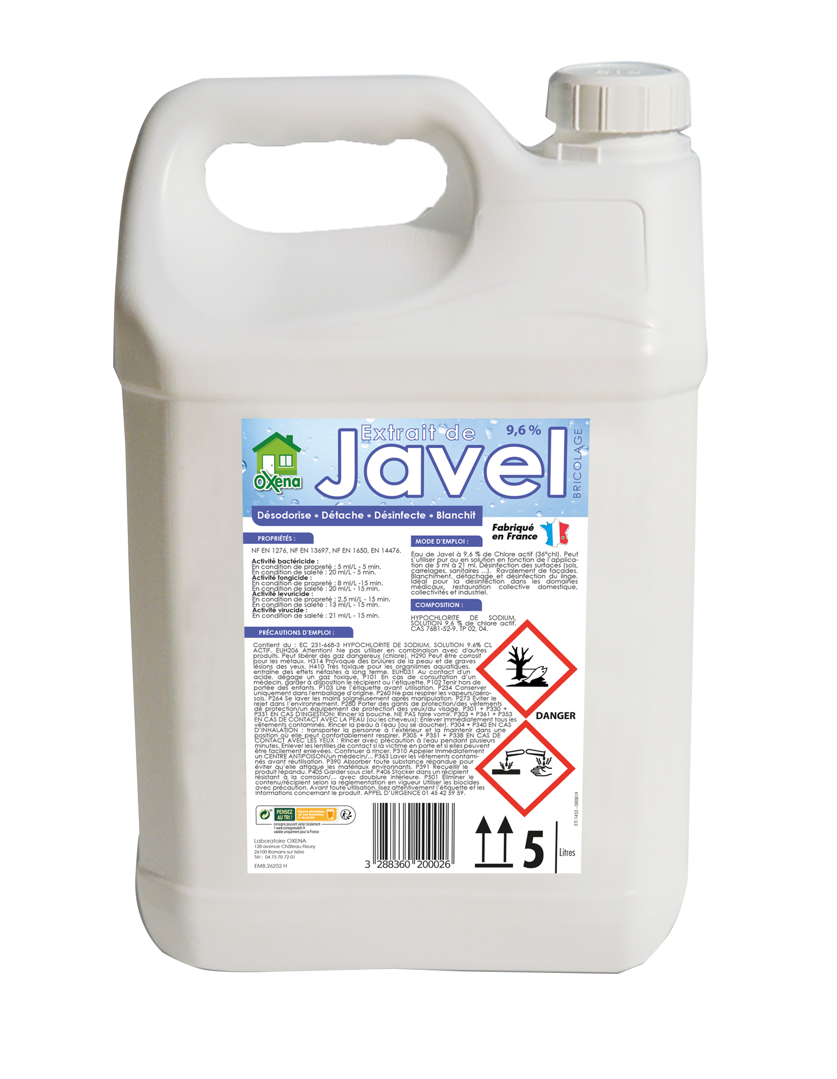 EAU DE JAVEL 9,6% 5L | Bricoman